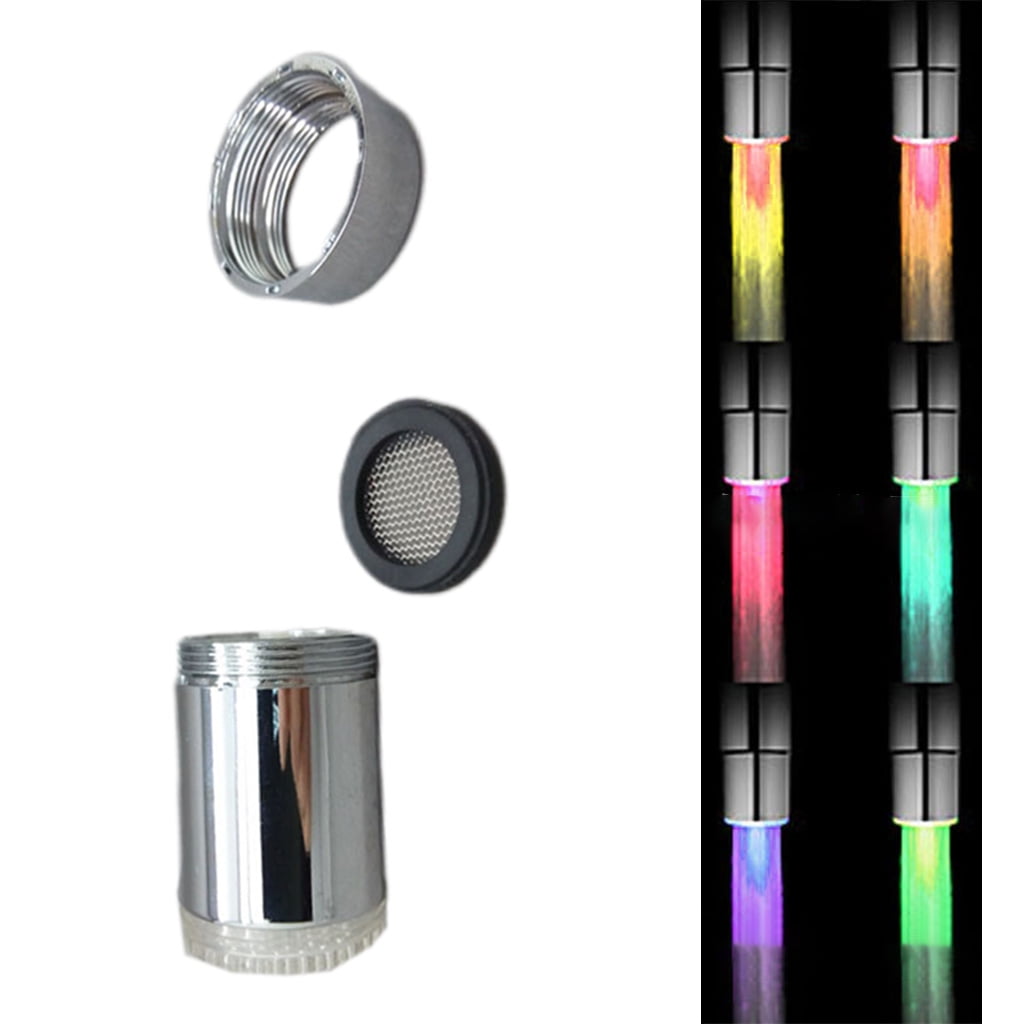 UNTERING 3 Color Led Light Temperature Water Faucet Color Changing ...