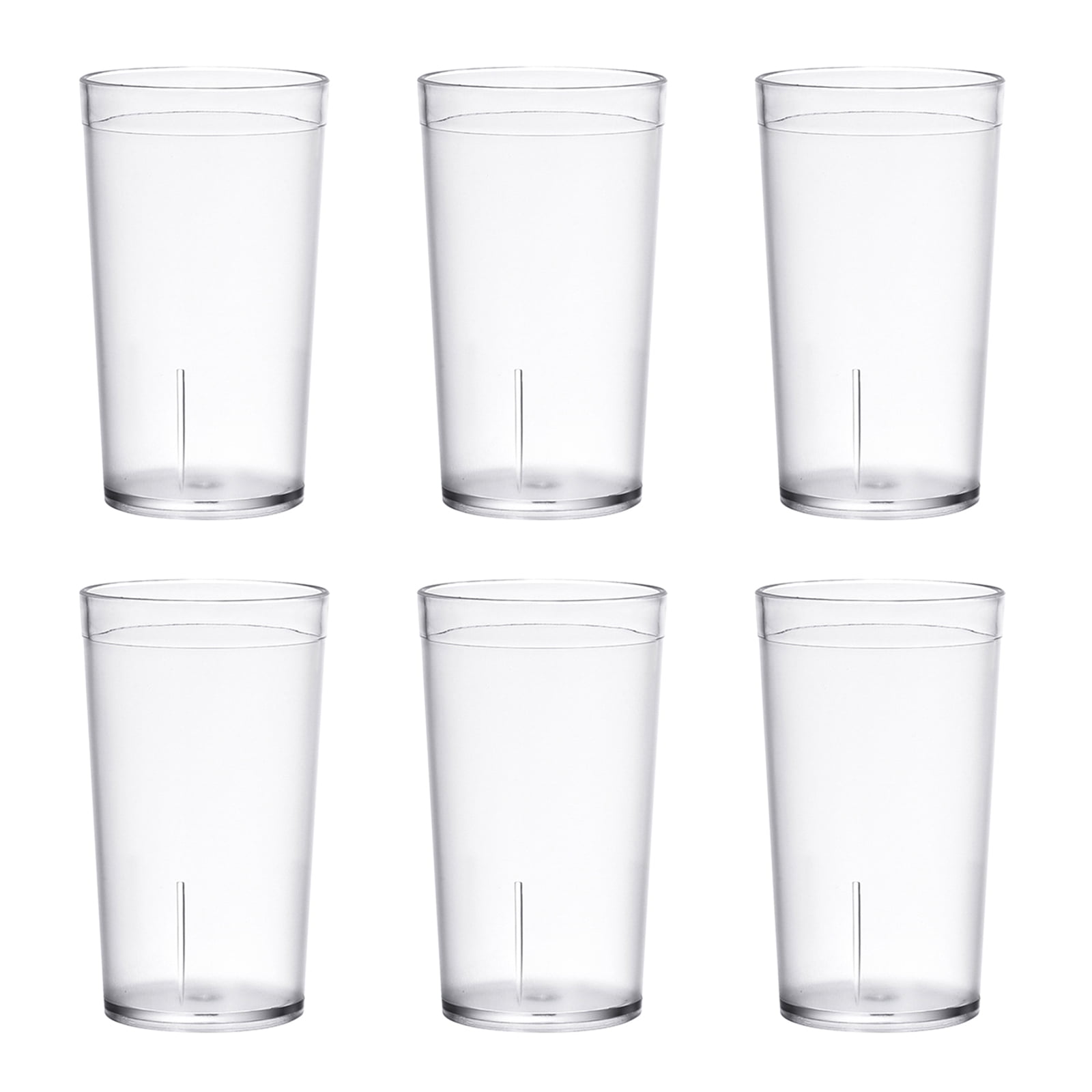 UNTERING 6pcs Unbreakable Plastic Juice Cup Shatterproof Drinking ...