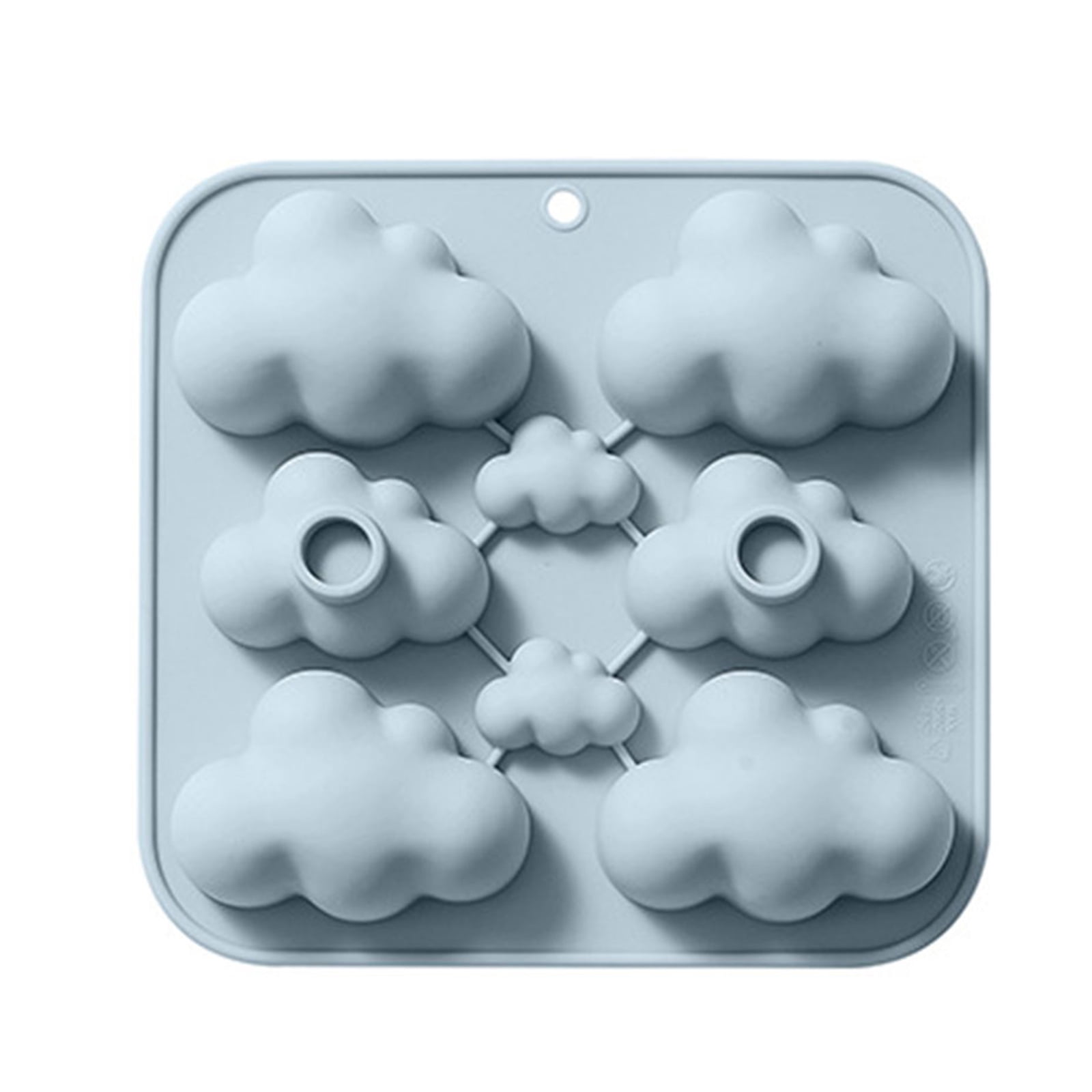 UNTERING 8 Cavity Clouds Shaped Fondant Cake Decorating Silicone Mold ...