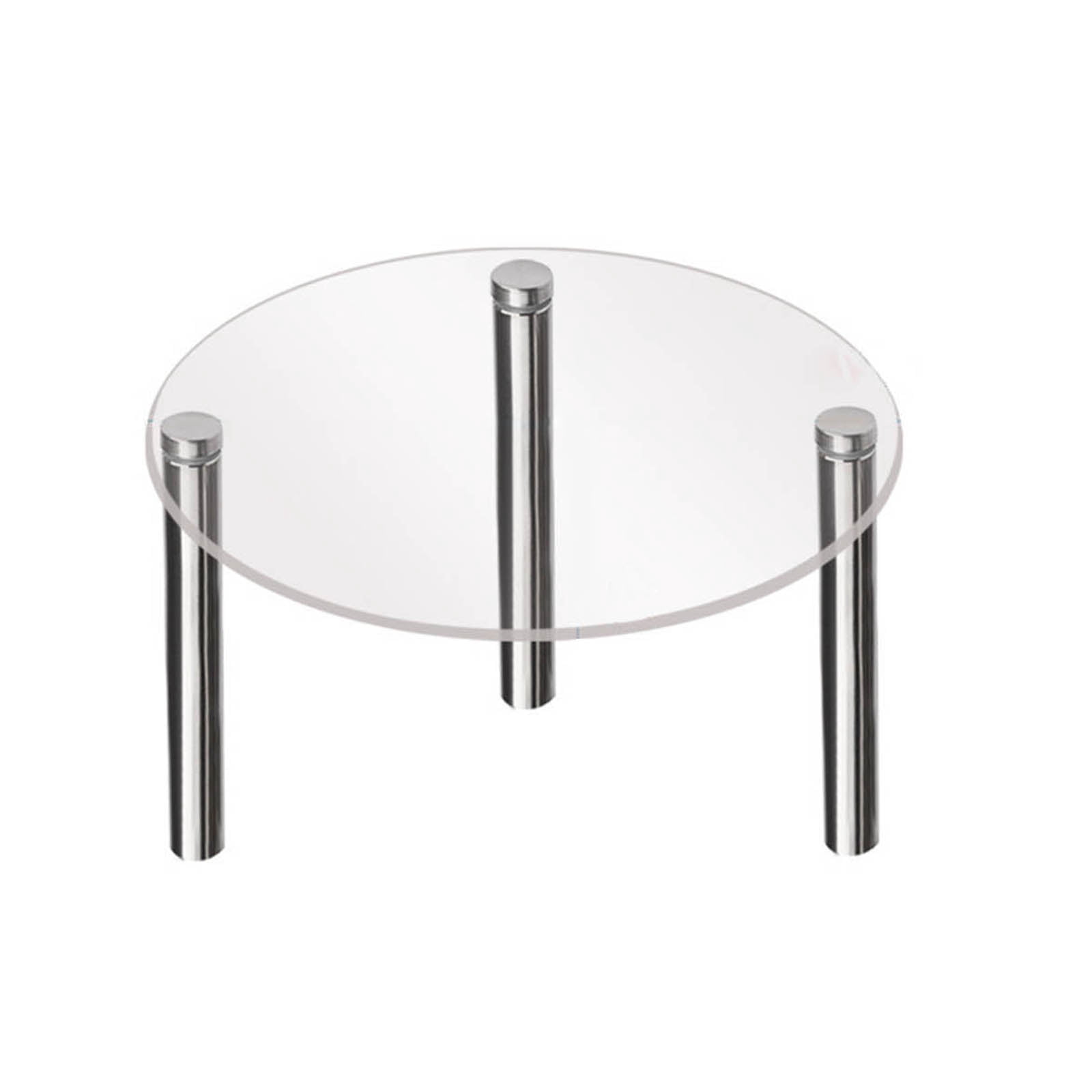 UNTERING Acrylic Clear Square Round Display Stand Jewelry Rings Dessert ...