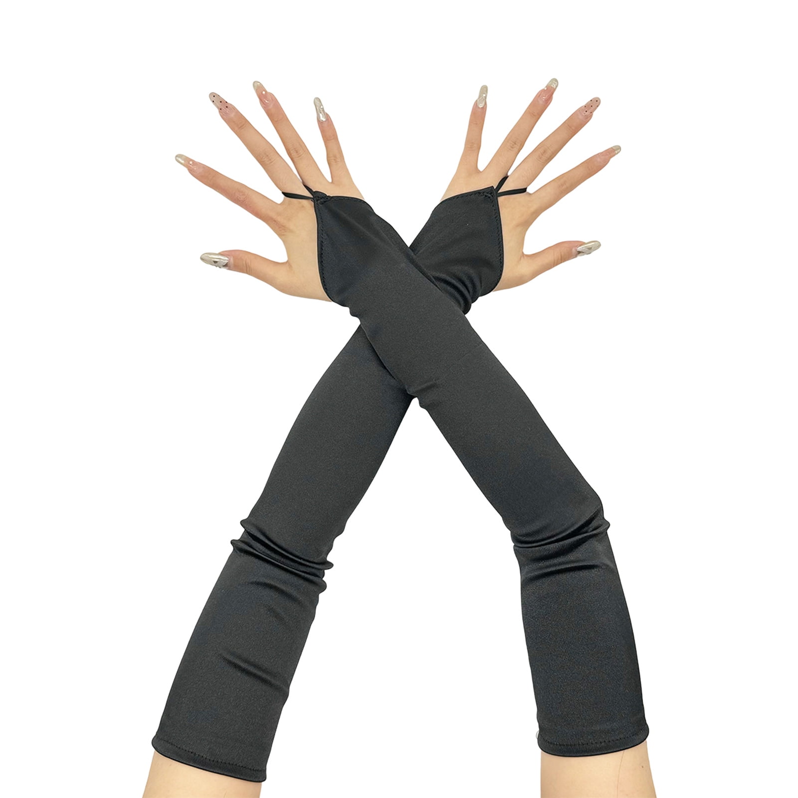 UNTERING Arm Brace Evening Dinner Satins Gloves Proms Gloves Long ...