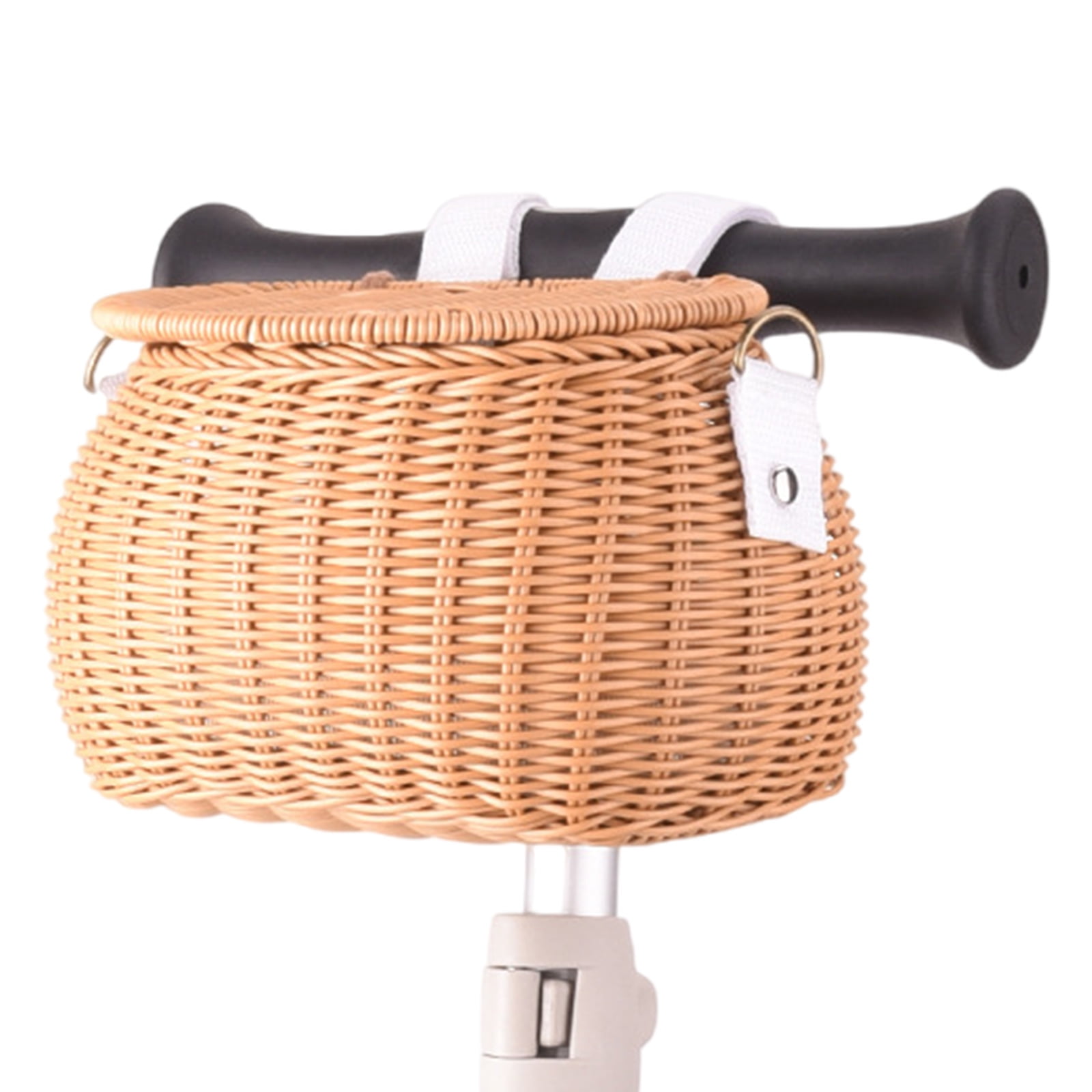 UNTERING Bicycles Wicker Basket Front Handlebars Basket with Belt and ...