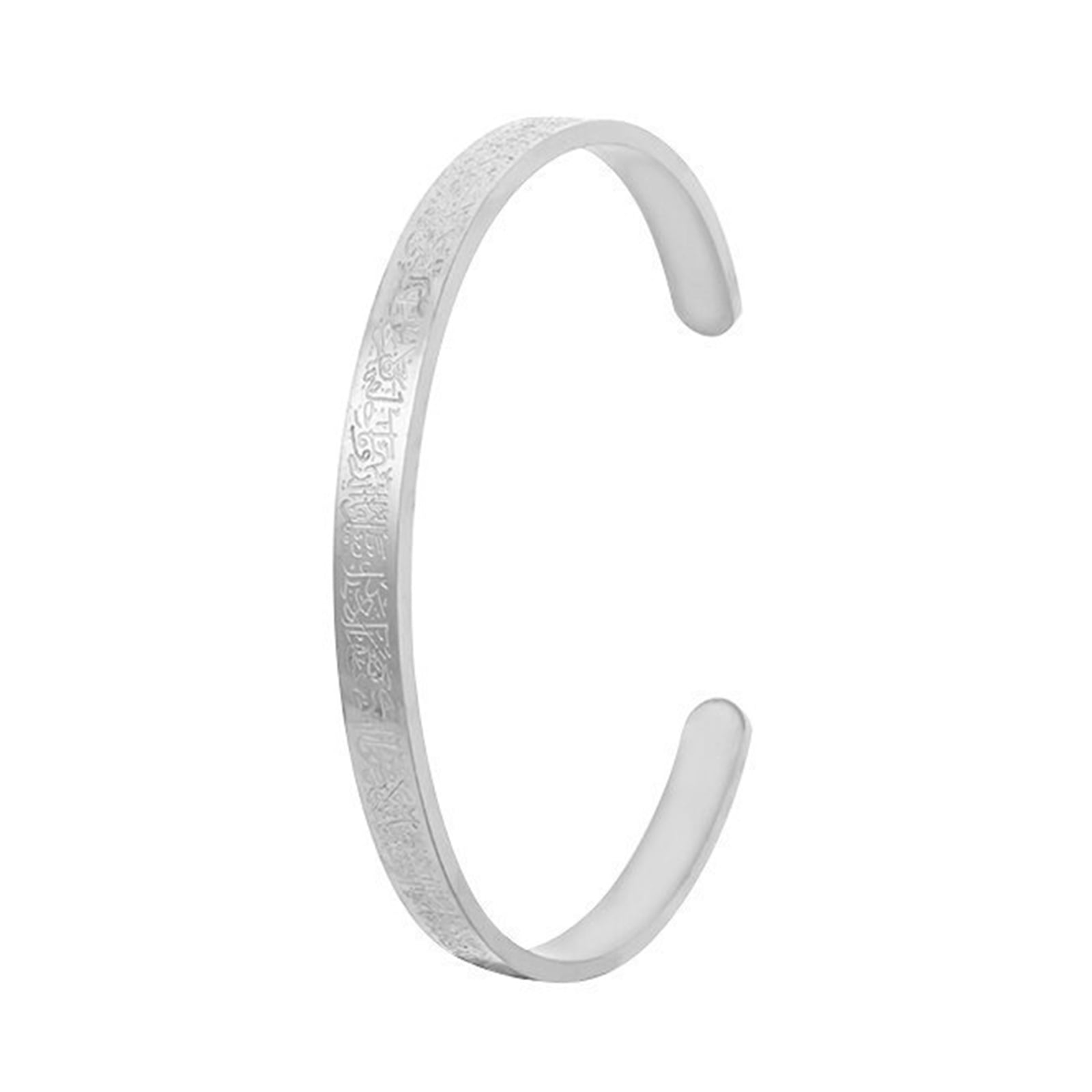 UNTERING Bracelet Ayatul Kursi Sutra Cuff Bracelet Stainless Steel ...