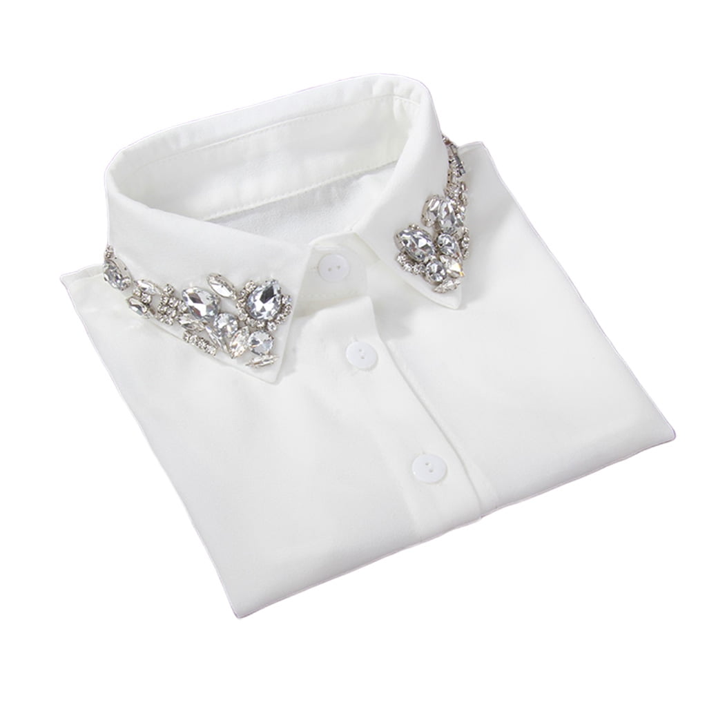 UNTERING Detachable Collar Ladies Women Water Drop Imitation Crystal ...