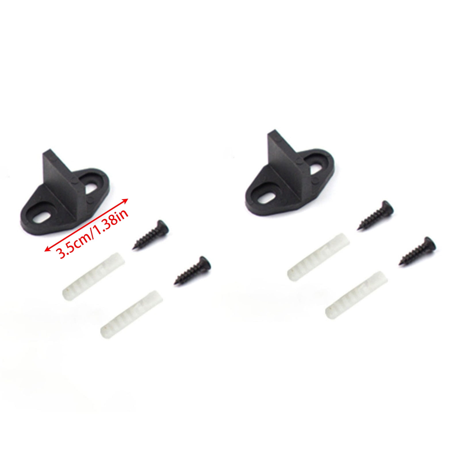 UNTERING Door Rails 2x Sliding Door Floor Guides Black Closet Door ...