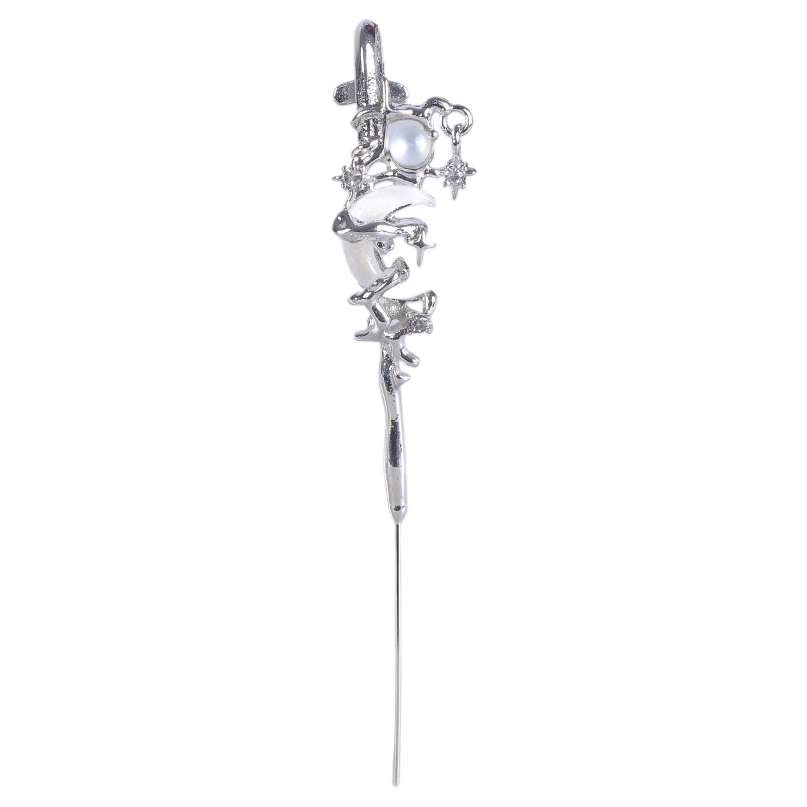UNTERING Ear Acupuncture Elegant Star and Moon Earrings Ear Needle ...