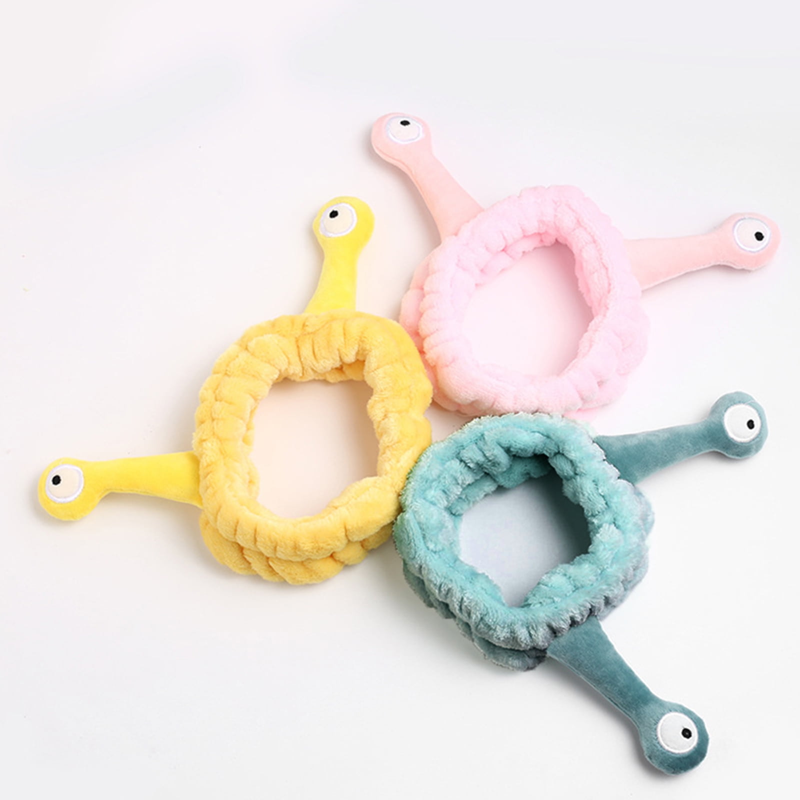 UNTERING Hairband Women Girls Wash Face Plush Headband Cartoon Snail ...