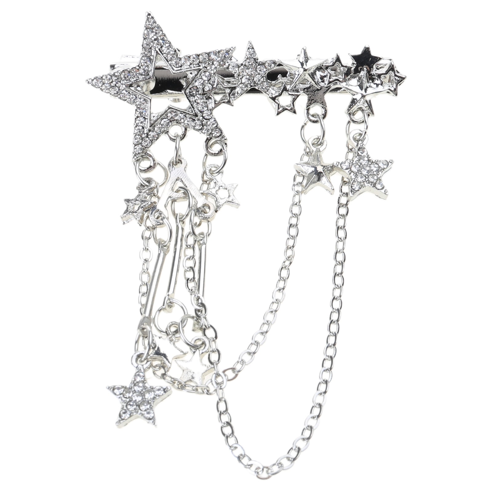 UNTERING Hairpin Exquisite Crystal Star Hair Clip Shiny-Hairwear Hair ...