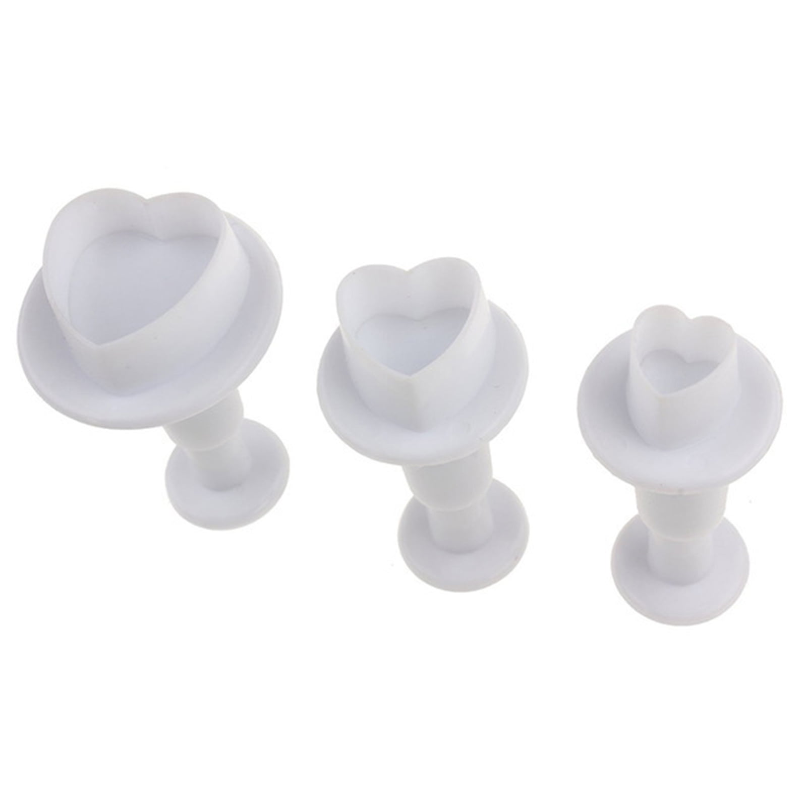 UNTERING Flower Mold Heart Plunger Mold Fondant Cutter Cake Decor ...