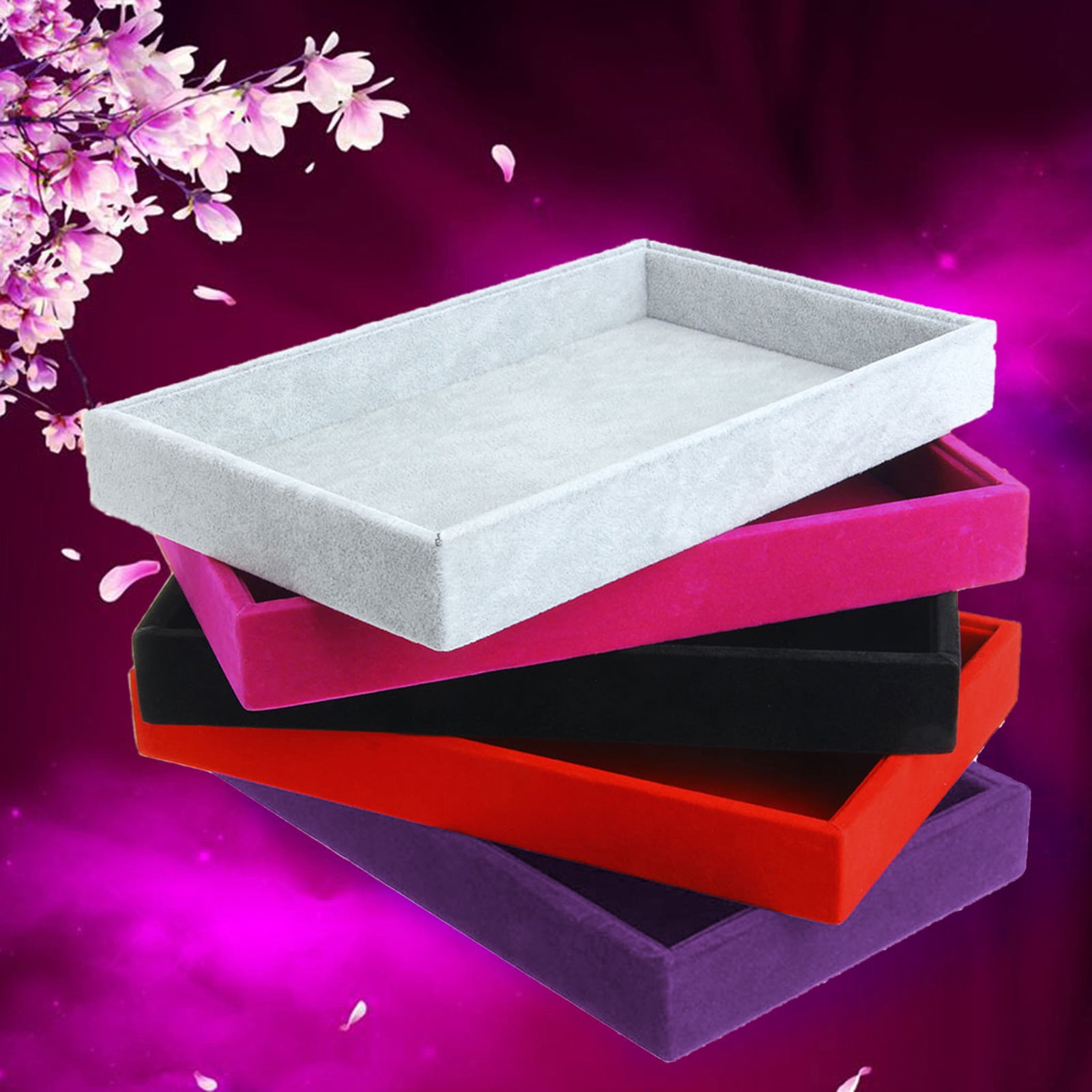 UNTERING Jewelry Trays Stackable Showcase Display Drawer Storage- Multi ...