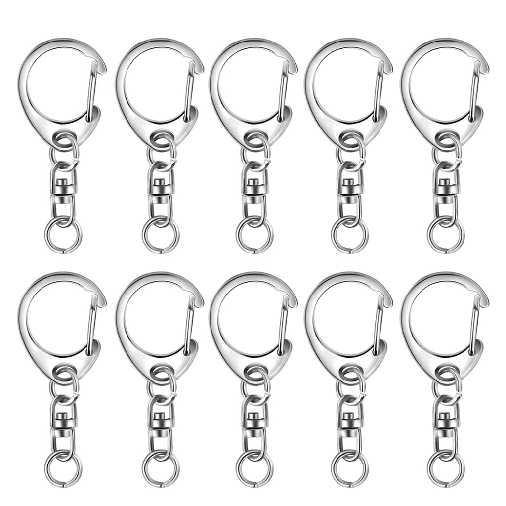 UNTERING Keychain Split for Key with Chain and Jump Rings Gold/Silver ...