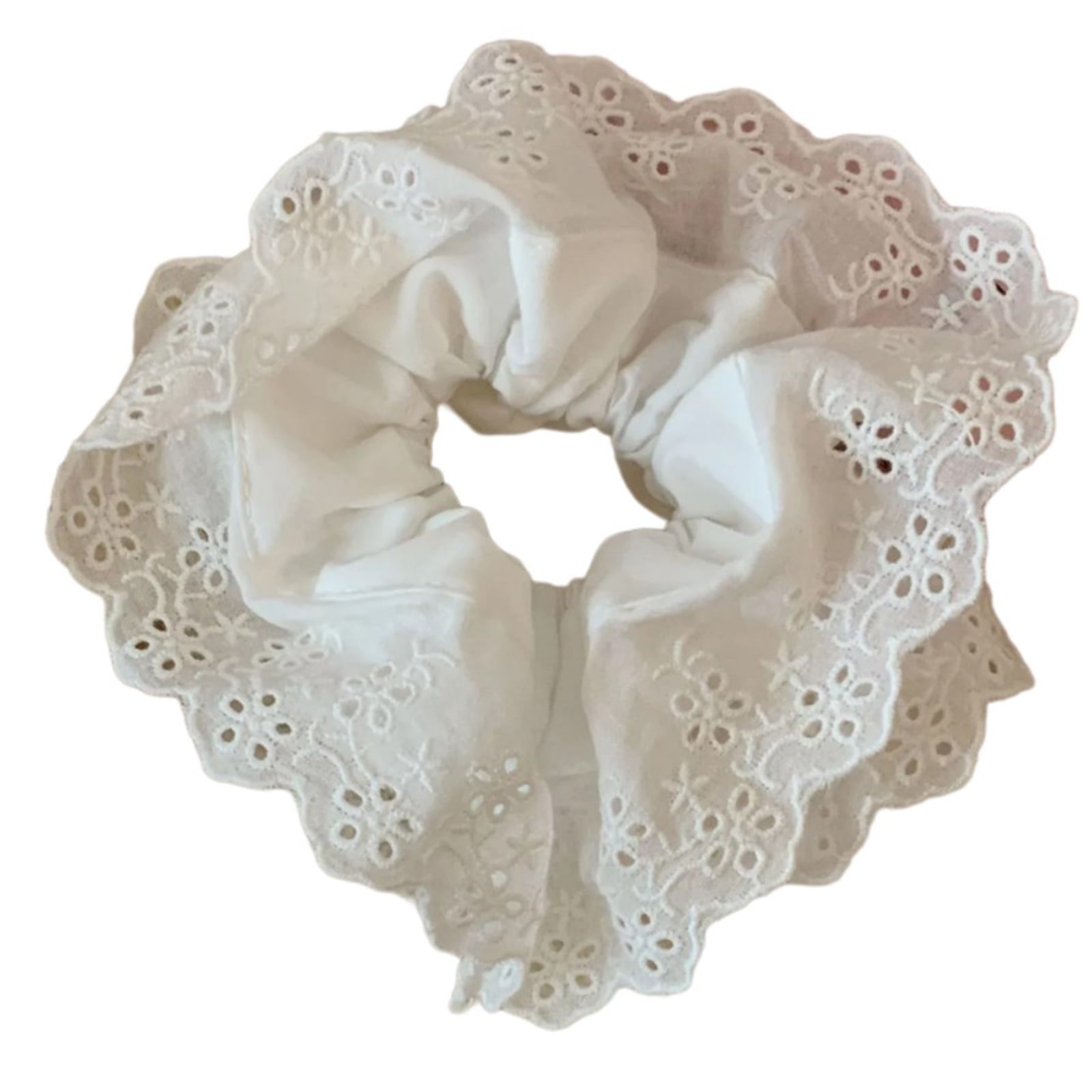 UNTERING Lace Scrunchies for Women Large Elastic Hair Scrunchy Eye ...