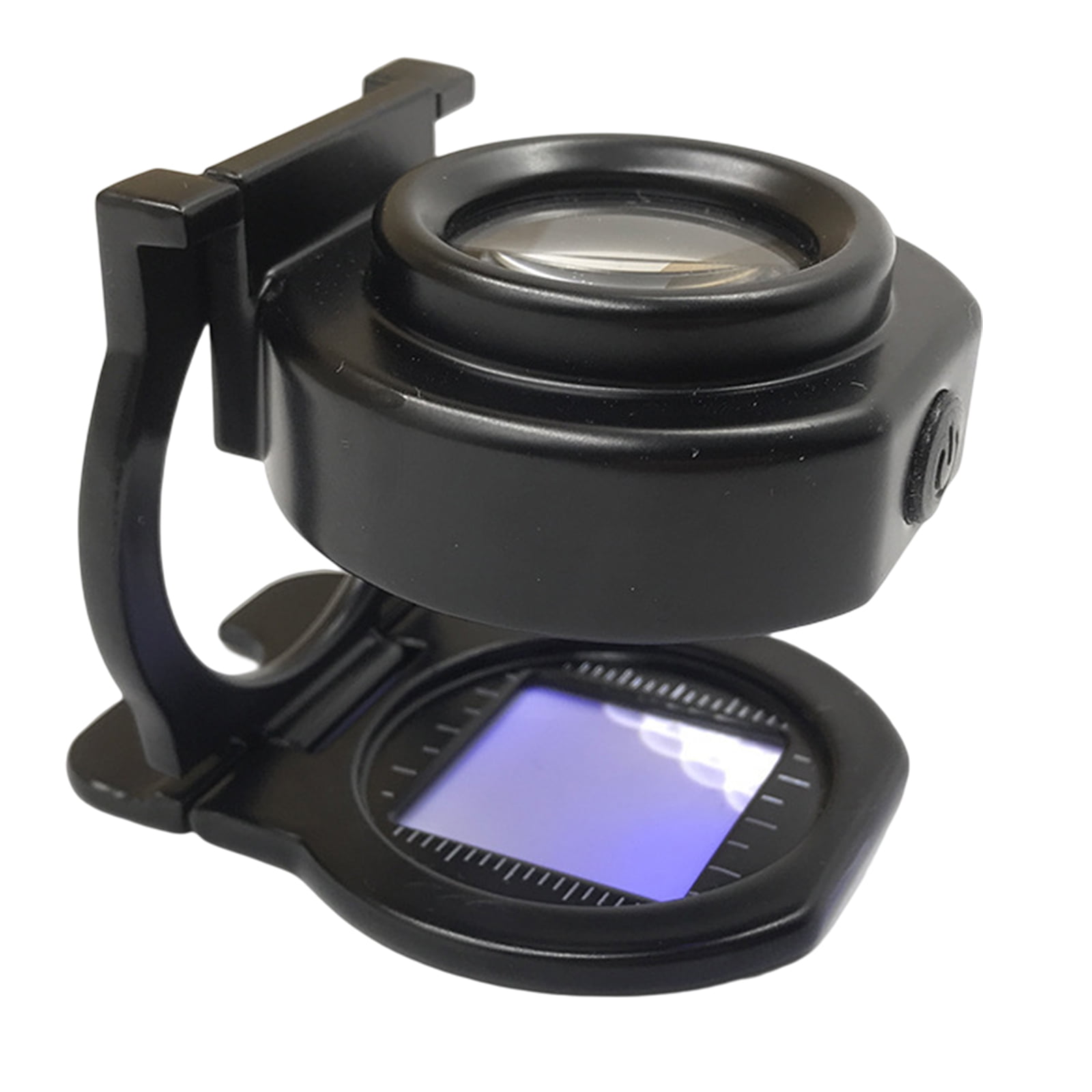 UNTERING Magnifier 10X Magnifying Glass with Light and Stand, Foldable ...