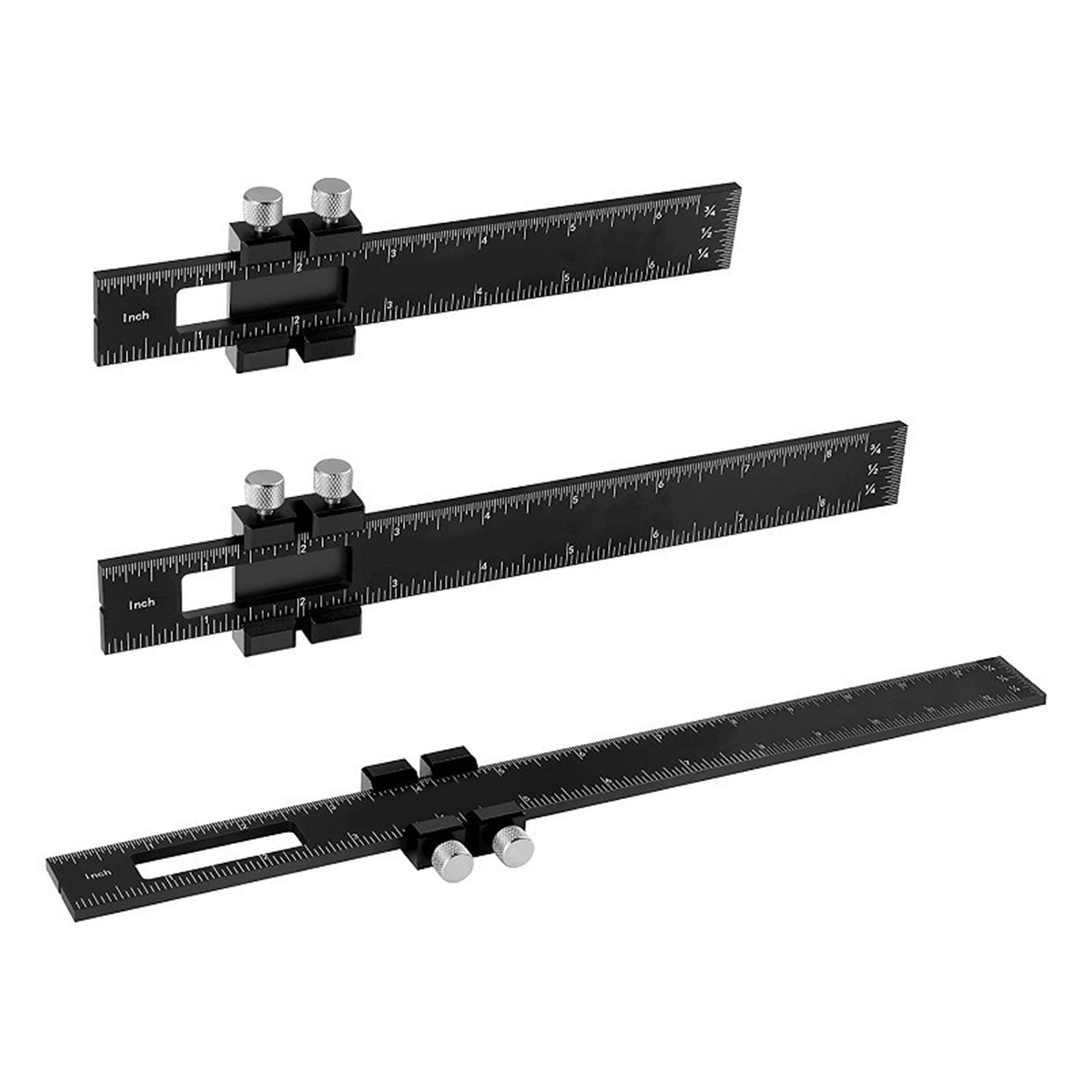 UNTERING Marking Ruler 3 Pack Woodworking Ruler Pocket Ruler Metal ...