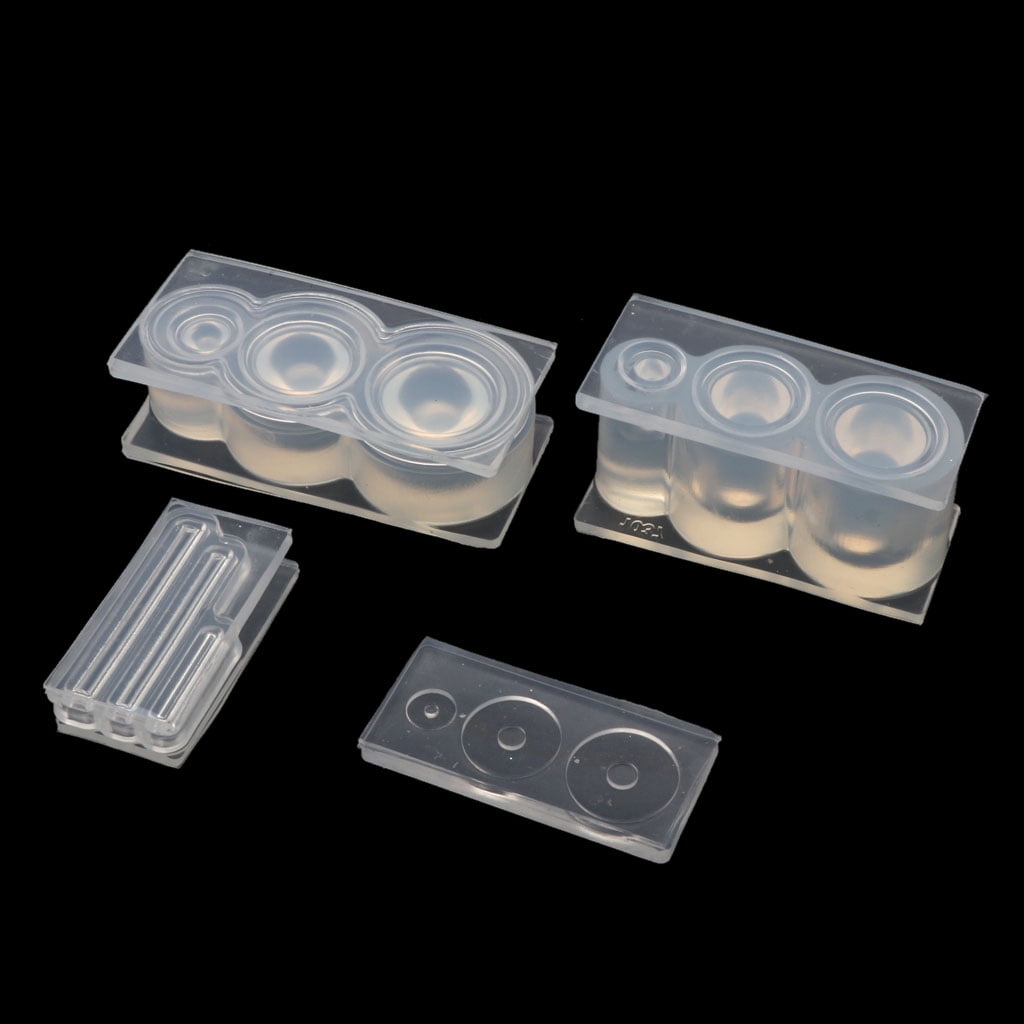 UNTERING Milk Tea Cup Mold Bottle Silicone Resin Molds with Lid Round ...