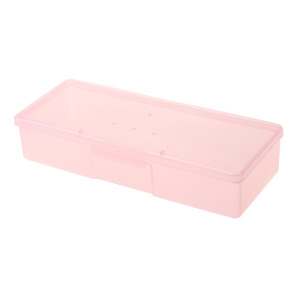 UNTERING Nail Tool Box New Transparent Empty Storage Box Manicure Tools ...