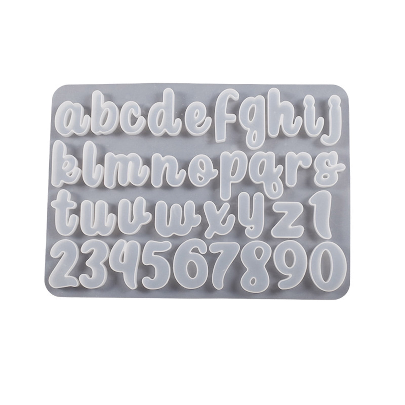 UNTERING Numbers Letter Resin Mould Shaker Alphabets Silicone Molds ...