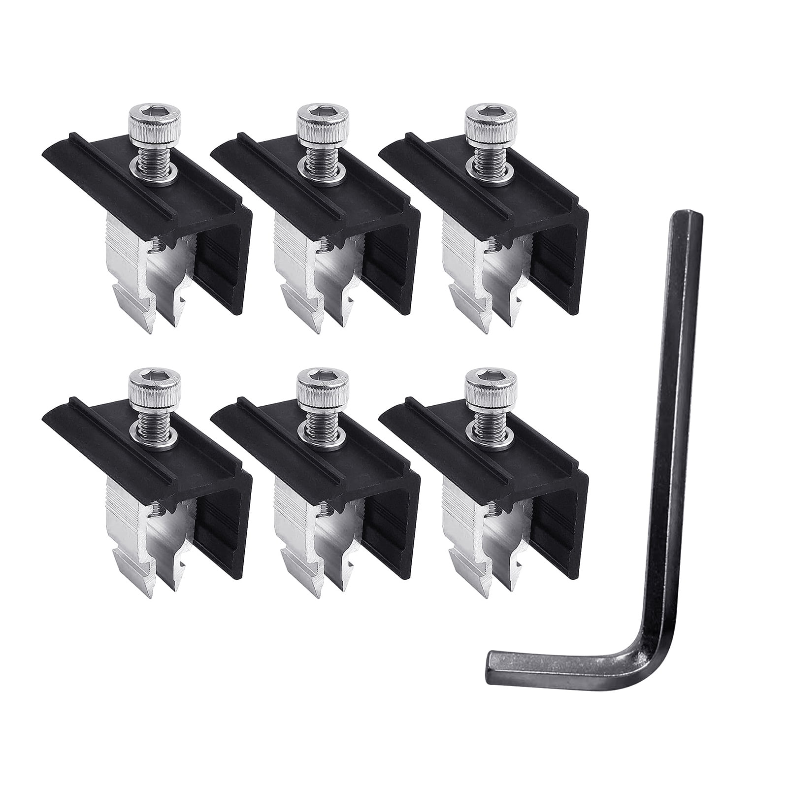 UNTERING Pack of 6 End Clamp Bracket Aluminium Solar Panel Bracket ...