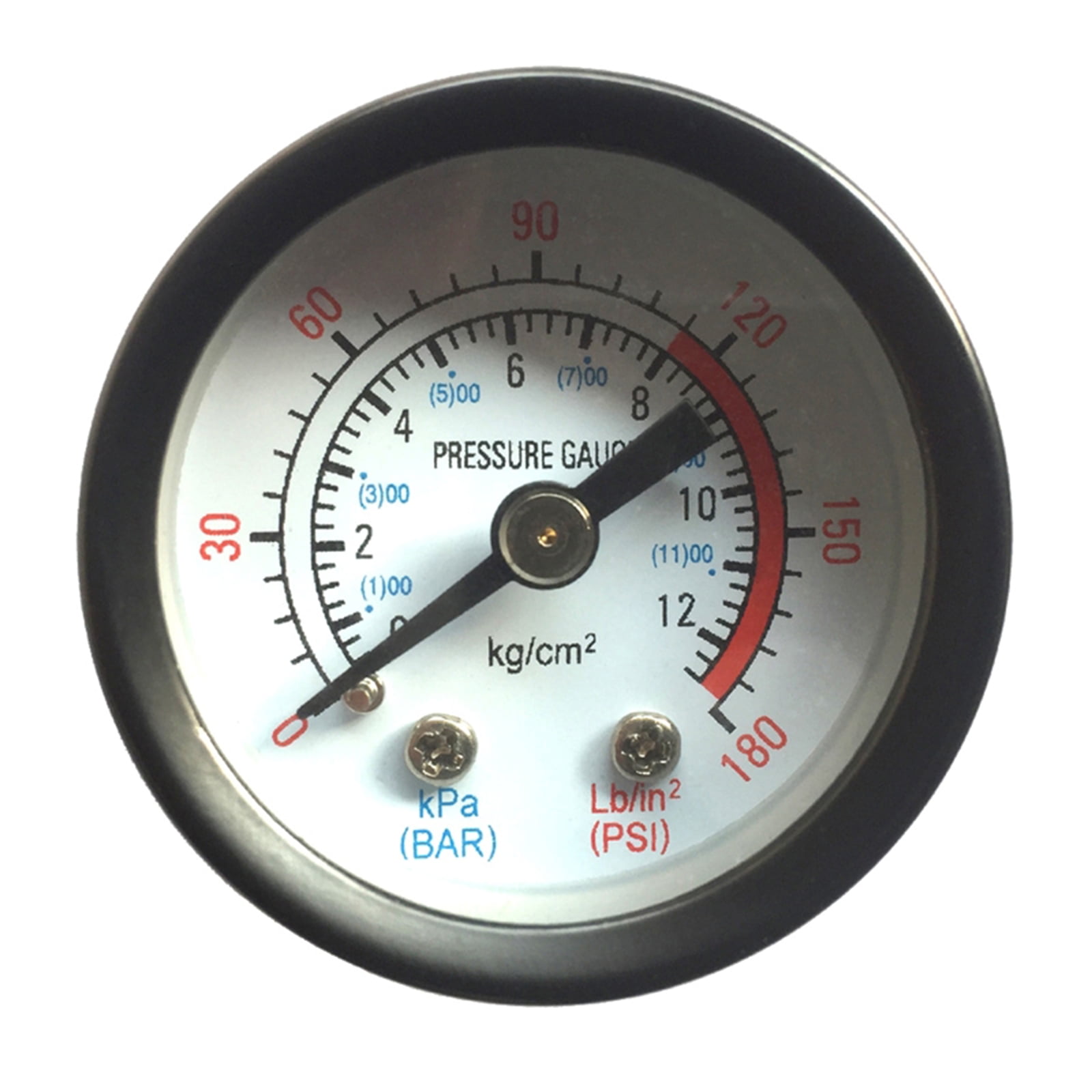 UNTERING Pressure Gauge Back Mount Pressure Gauge 0-180 psi/kPa- Scale ...