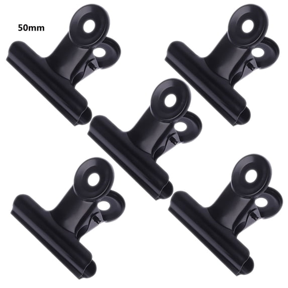UNTERING Receipt Clip 5Pcs Letter Clips Stainless Steel Black Metal ...