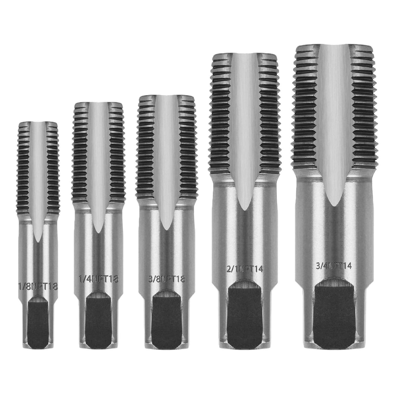UNTERING Screw Extractor NPT Thread Forming Tap, 1/8", 1/4", 3/8", 1/2 ...