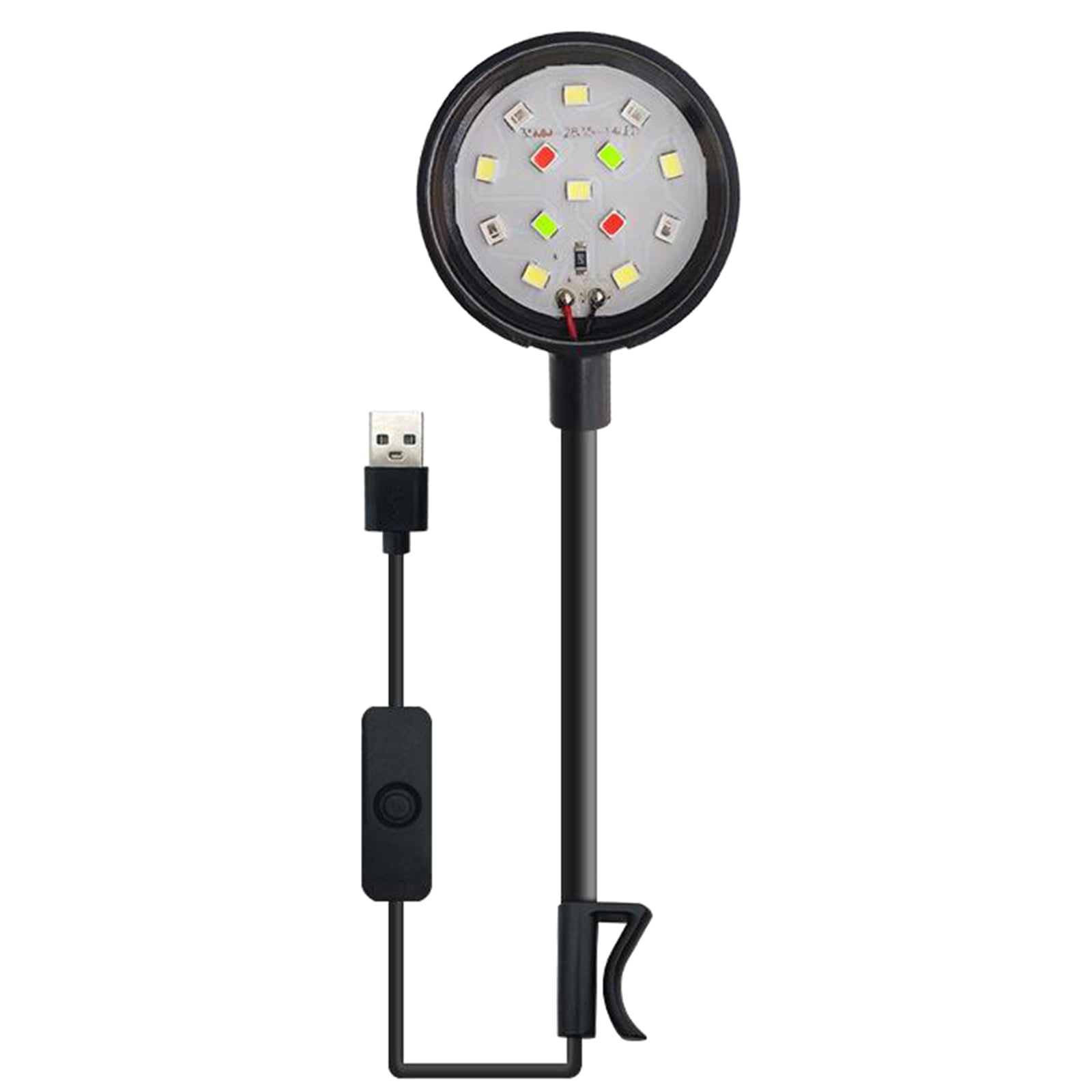 UNTERING Small Aquarium Fish Bowl LED Light with USB Clip on for Plant ...