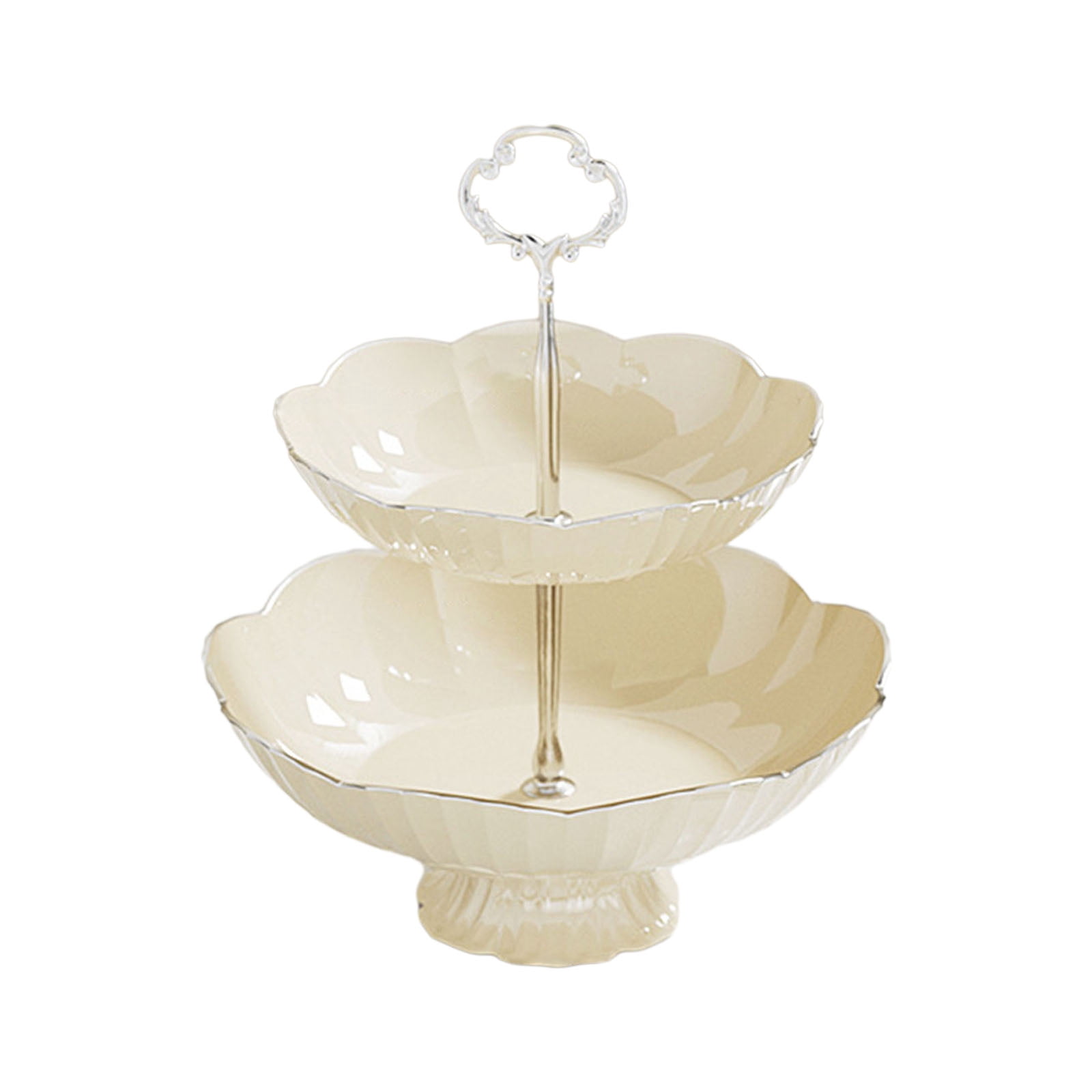 UNTERING Space Saving Double Layer Fruit Tray Fruit Display Plate ...