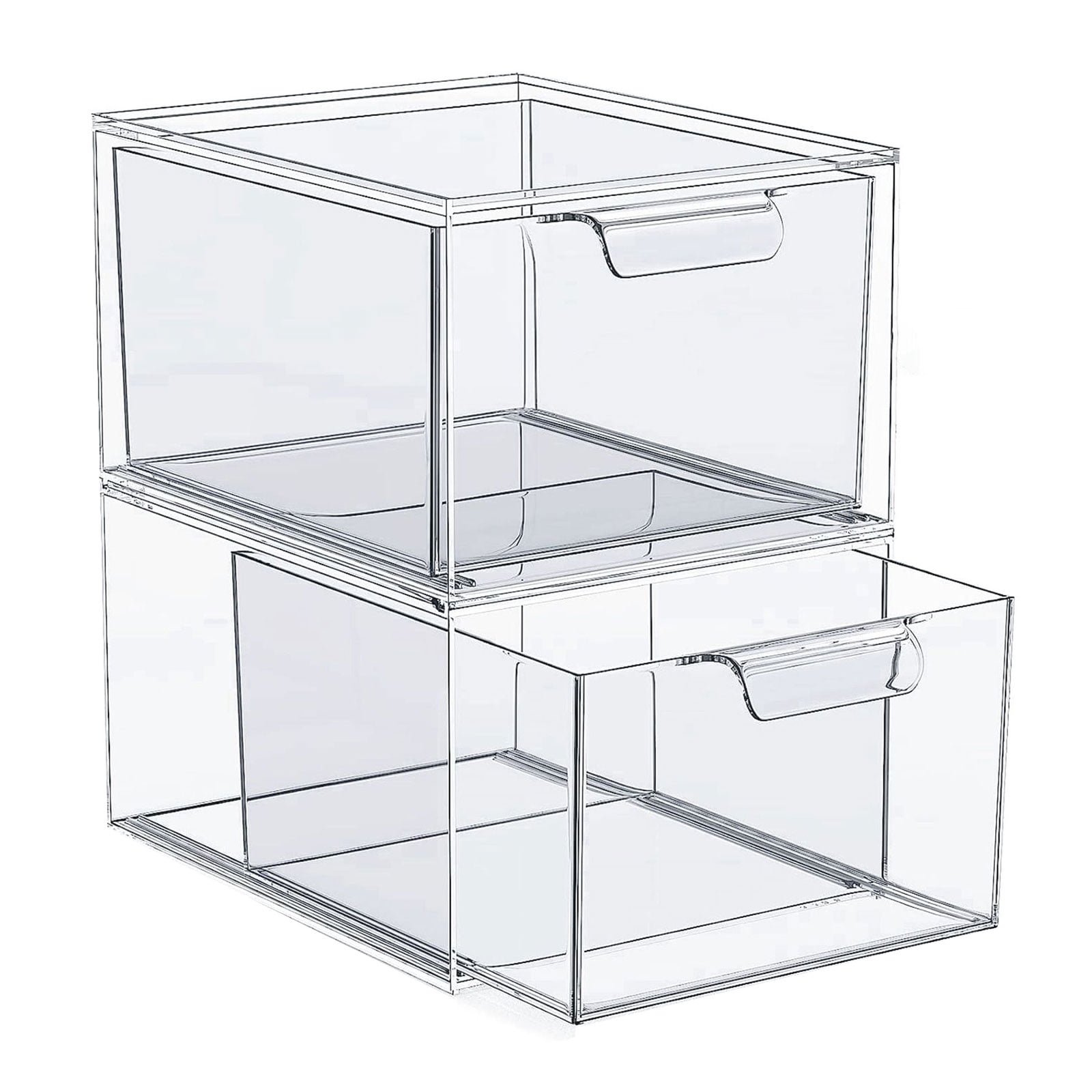 UNTERING Storage Box Clear Acrylic Storage Box Stackable Organizer For ...