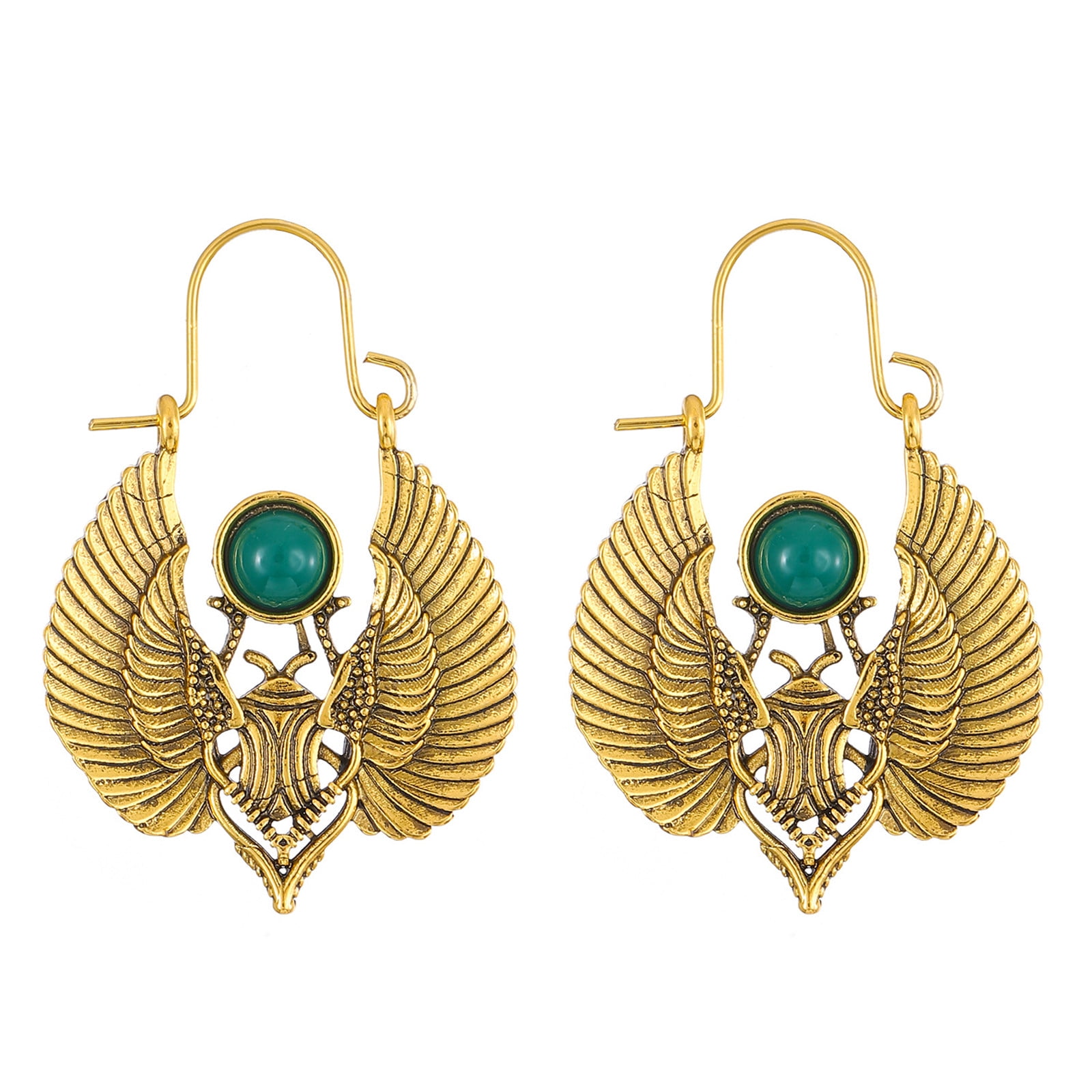 UNTERING Vintage Egyptian Inspired Sacred Scarab Earrings for Gypsy ...