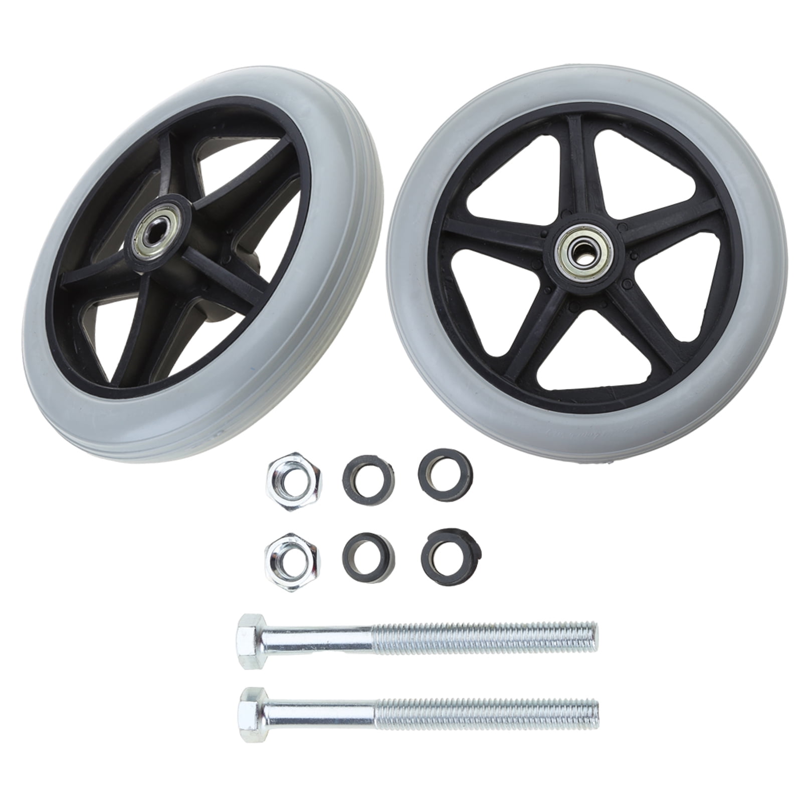 UNTERING Wheelchair Casters 2pcs 6" Wheelchair Casters Small Cart ...