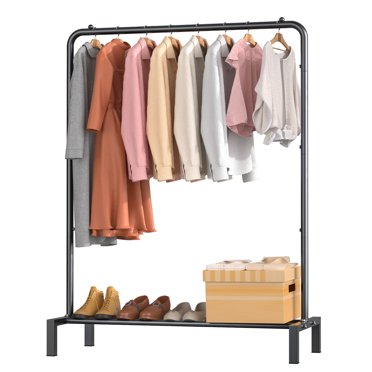 Ktaxon Portable & Expandable Rolling Garment Rack with Adjustable Stand ...