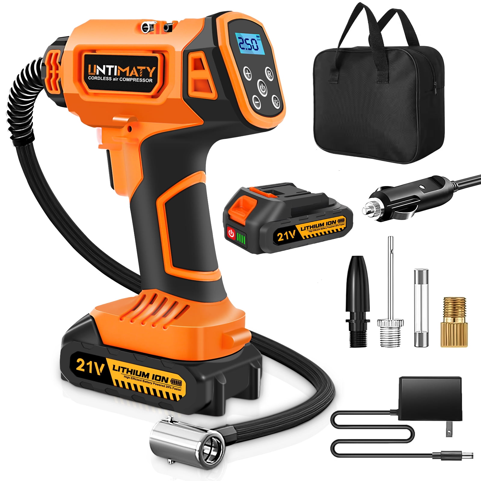 UNTIMATY Cordless Portable Tire Inflator, Air Compressor for Car Tires, Compact Air Pump Fast ...
