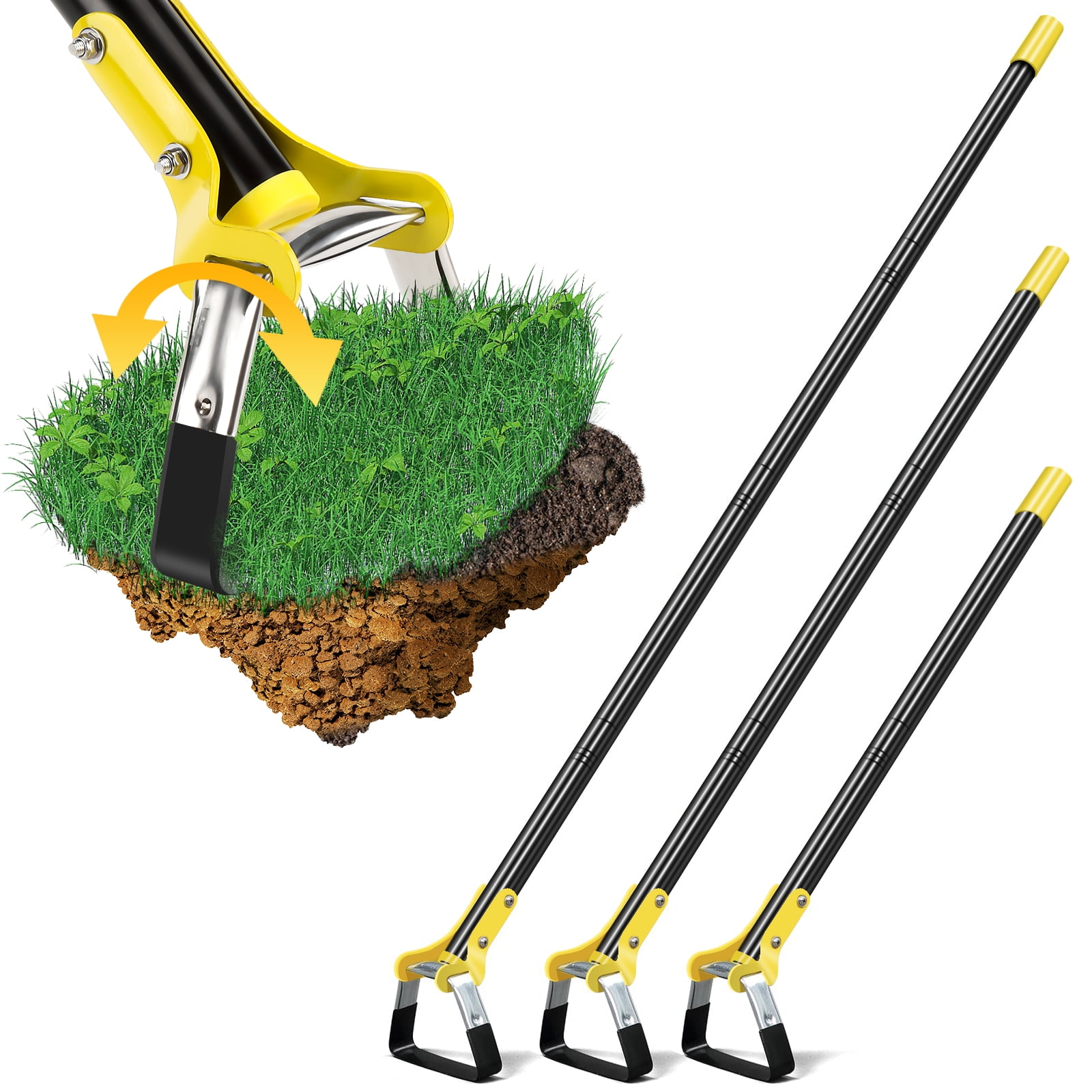 UNTIMATY 78 Inch Garden Hoe Tool, Heavy Duty Lawn Handle Weeder ...