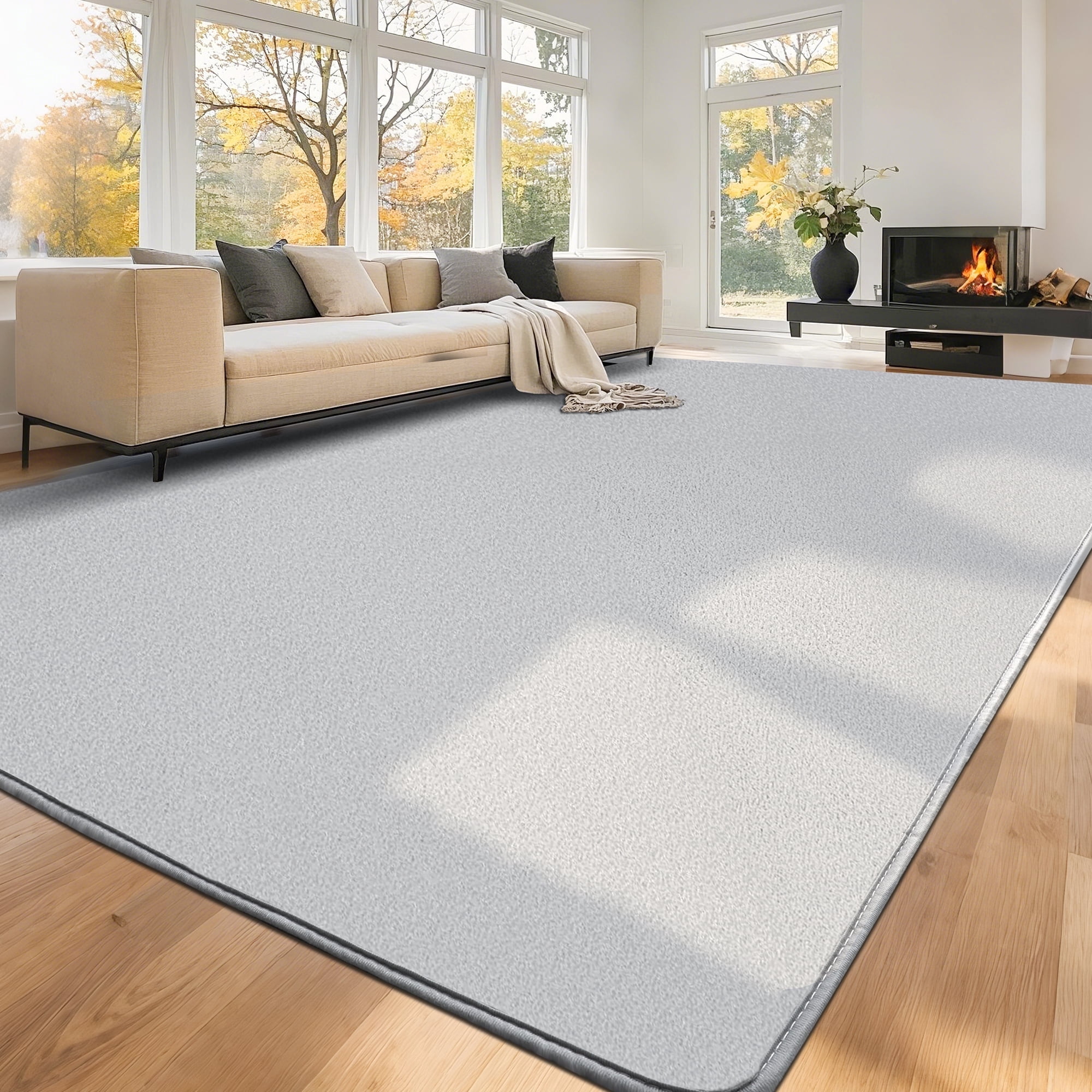 UNTIMATY Soft Low Pile Area Rug, 4' x 6' Modern Area Rugs for Living ...