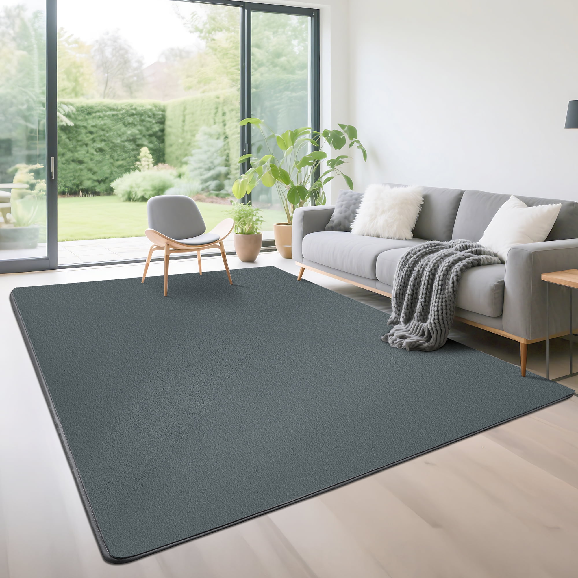 UNTIMATY Soft Low Pile Area Rug, 5' x 8' Modern Area Rugs for Living ...