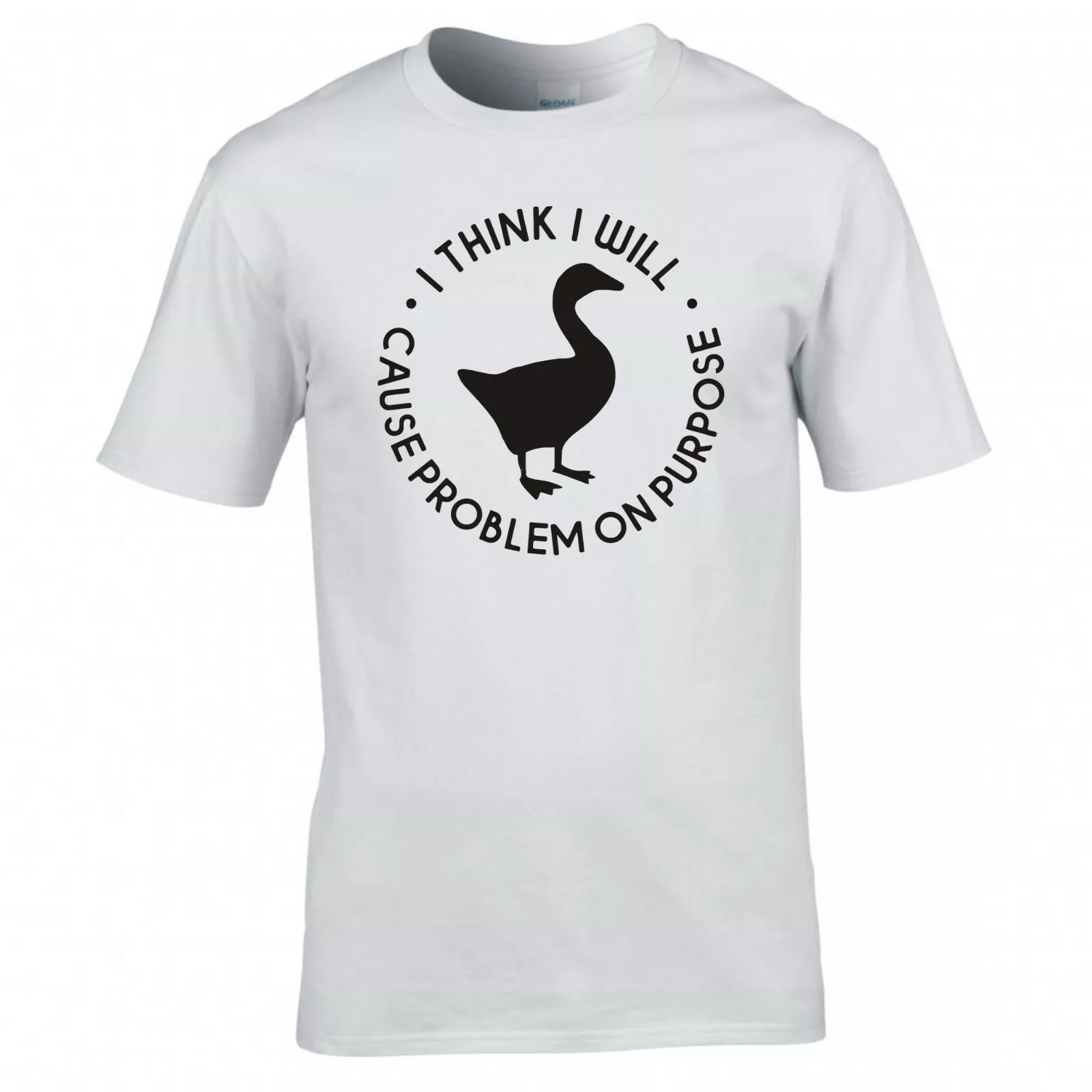 UNTITLED GOOSE GAME "CAUSE PROBLEM ON PURPOSE" T SHIRT - Walmart.com