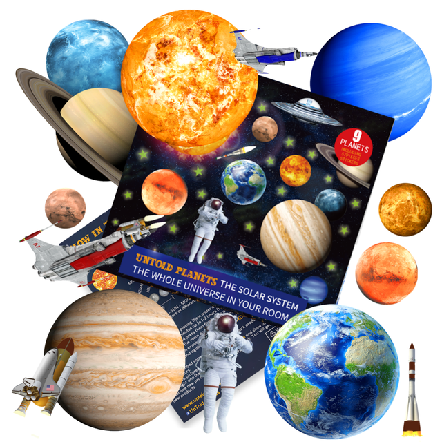 UNTOLD PLANETS Glow in The Dark Stars and Planets for Ceiling ...