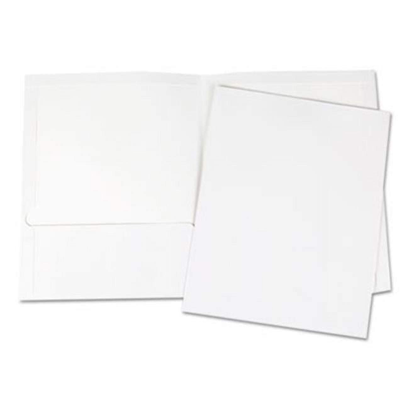 UNV LTR Two-Pocket Portfolios, White - Pack of 25 - Walmart.com