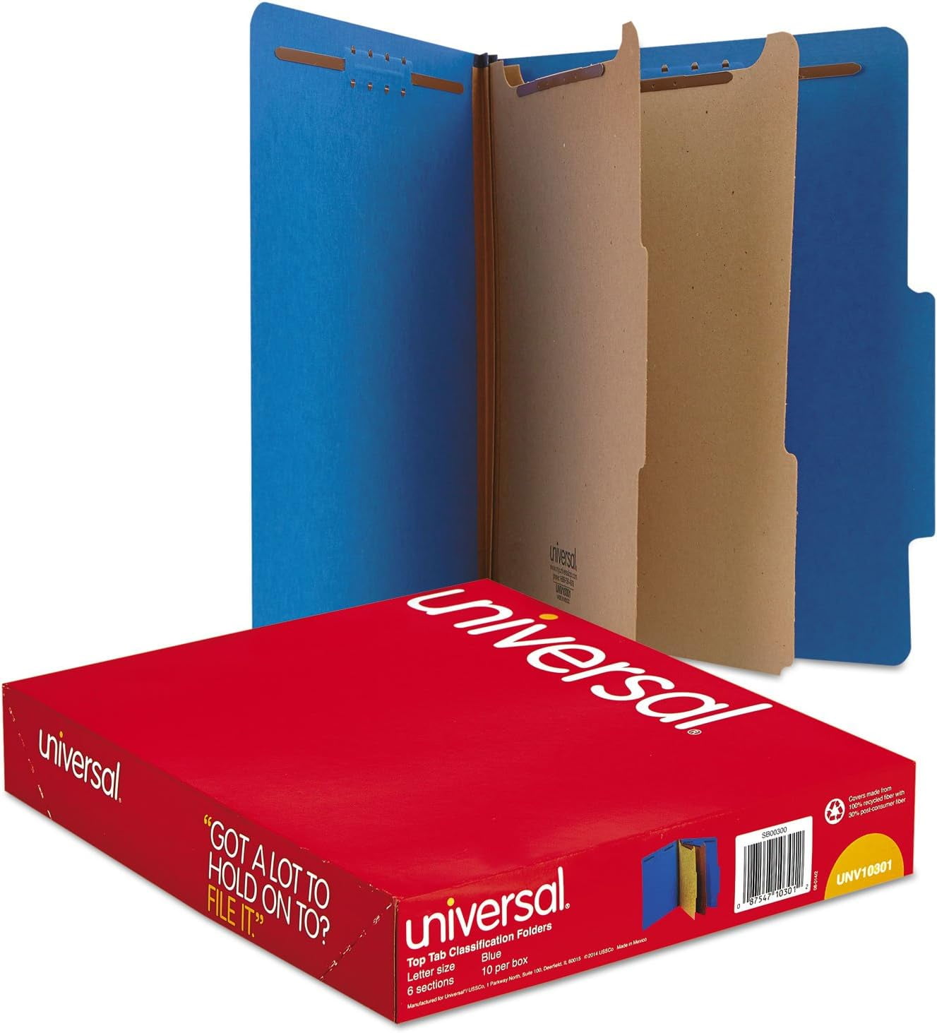 UNV10301 - Six-Section Pressboard Classification Folder - Walmart.com