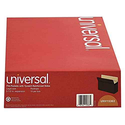 UNV15262 - Size : Letter - Universal Redrope Expanding File Pockets ...