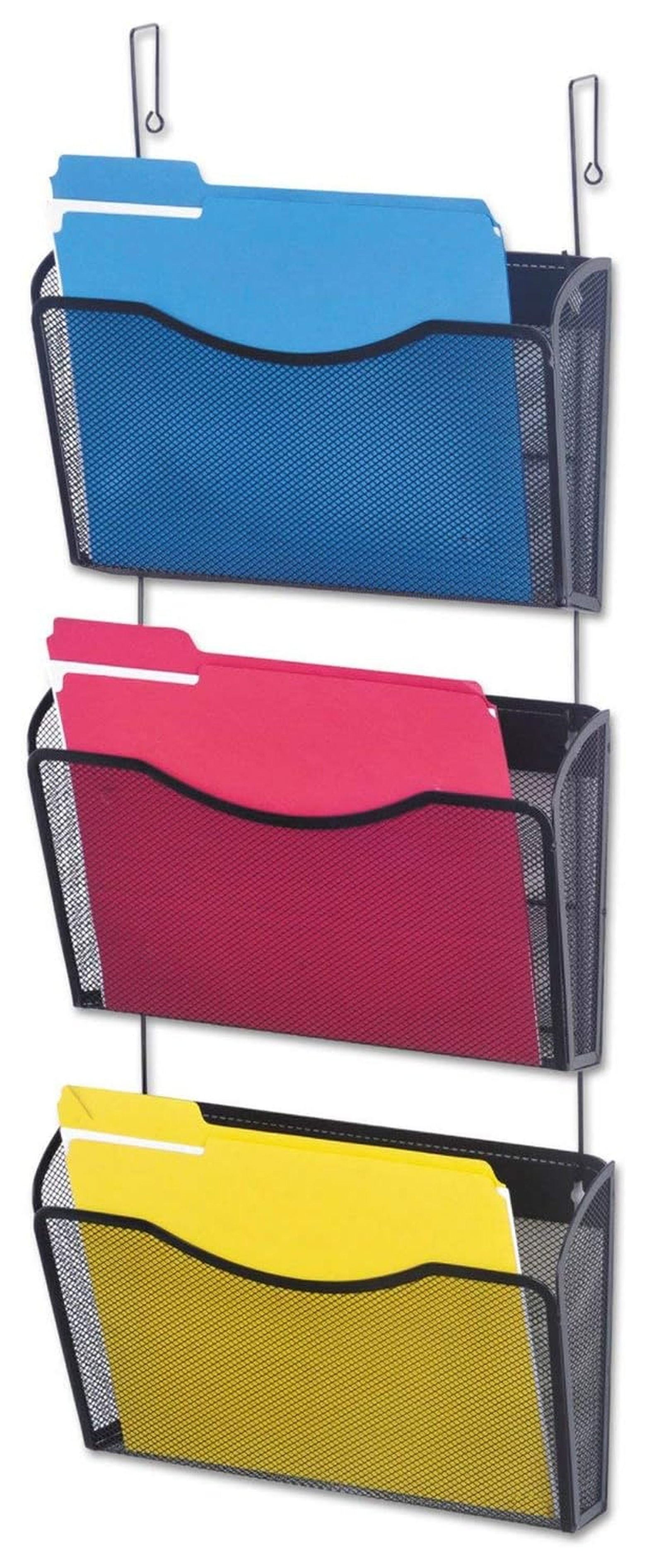 UNV20011 14.13 in. x 3.38 in. x 8.5 in. Mesh Three-Pack Wall Files ...