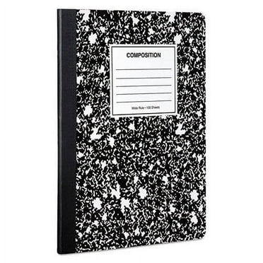 BAZIC W/R 100 Ct. Premium Black Marble Composition Book - Walmart.com