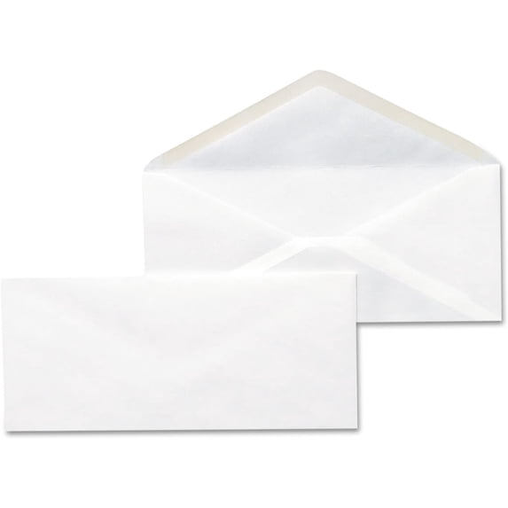 UNV35210 #10 Monarch Flap Open-Side Gummed Business Envelope - White ...