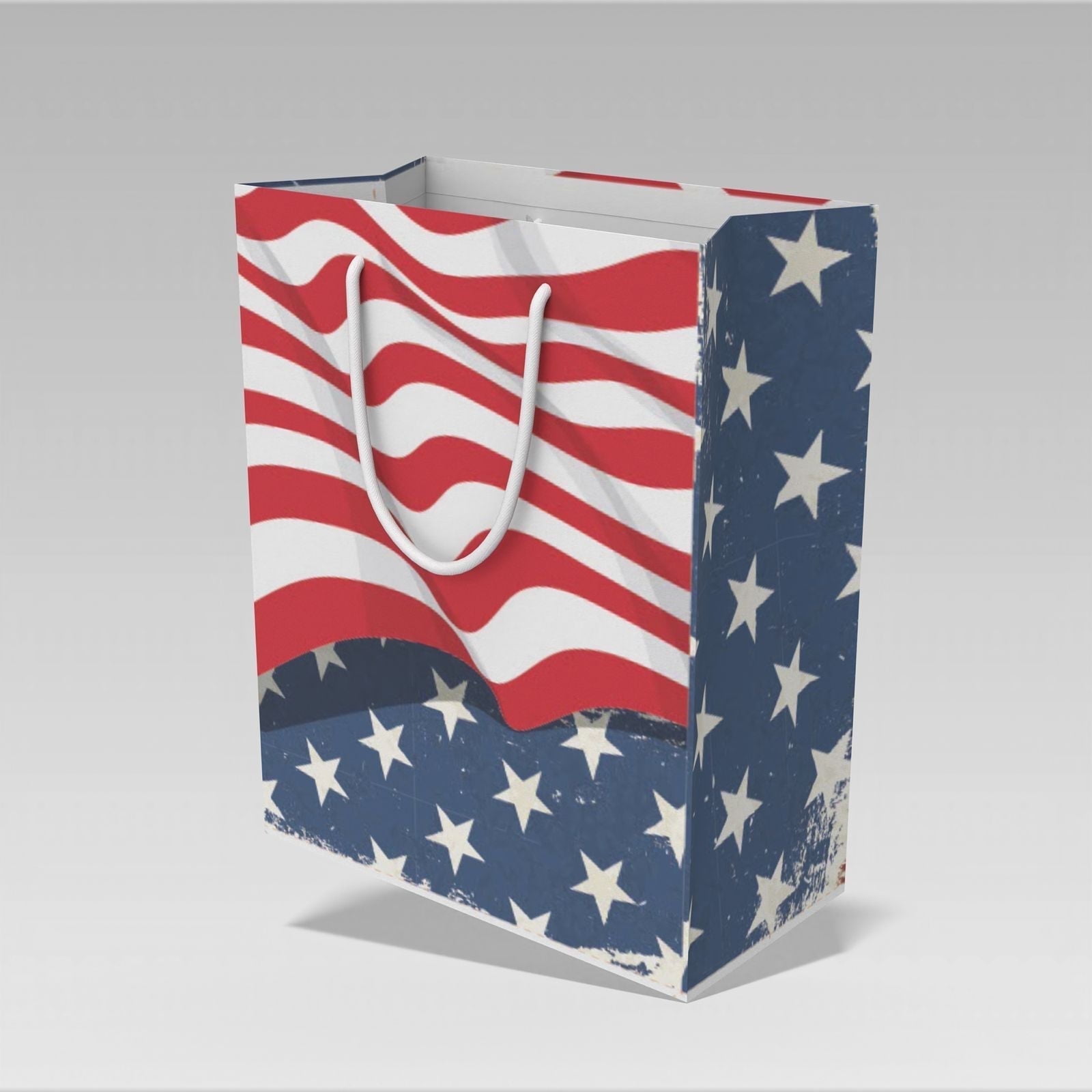 UNWRAP DELIGHT American Patriotic Flag Luxury Paper Bags – 12-Pack (3 ...