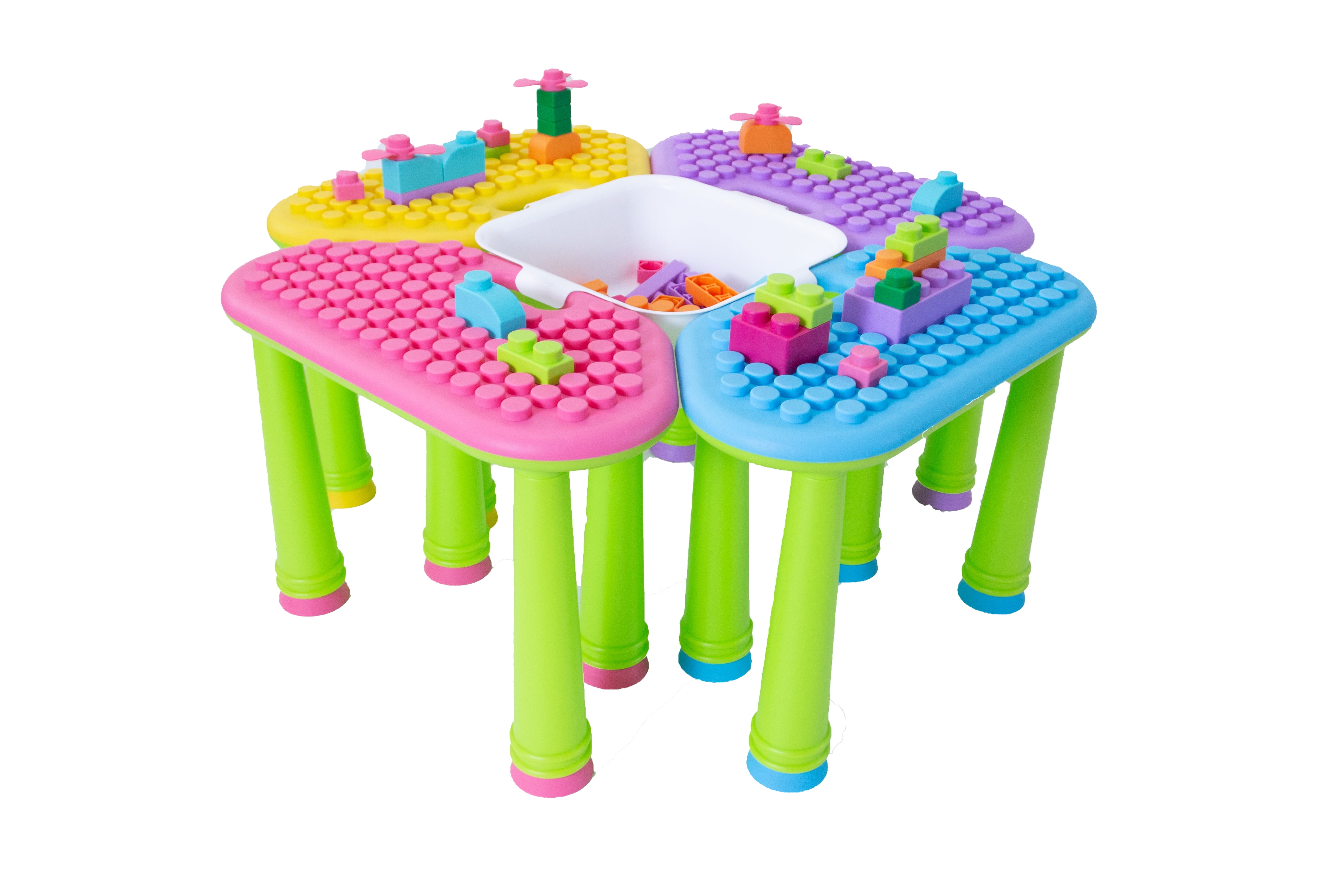 UNiPLAY Indoor/Outdoor Toddler Activity Table 4-Set with 42 Piece ...