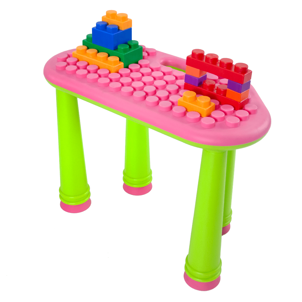 UNiPLAY Indoor/Outdoor Toddler Activity Table Set with 25 Piece ...