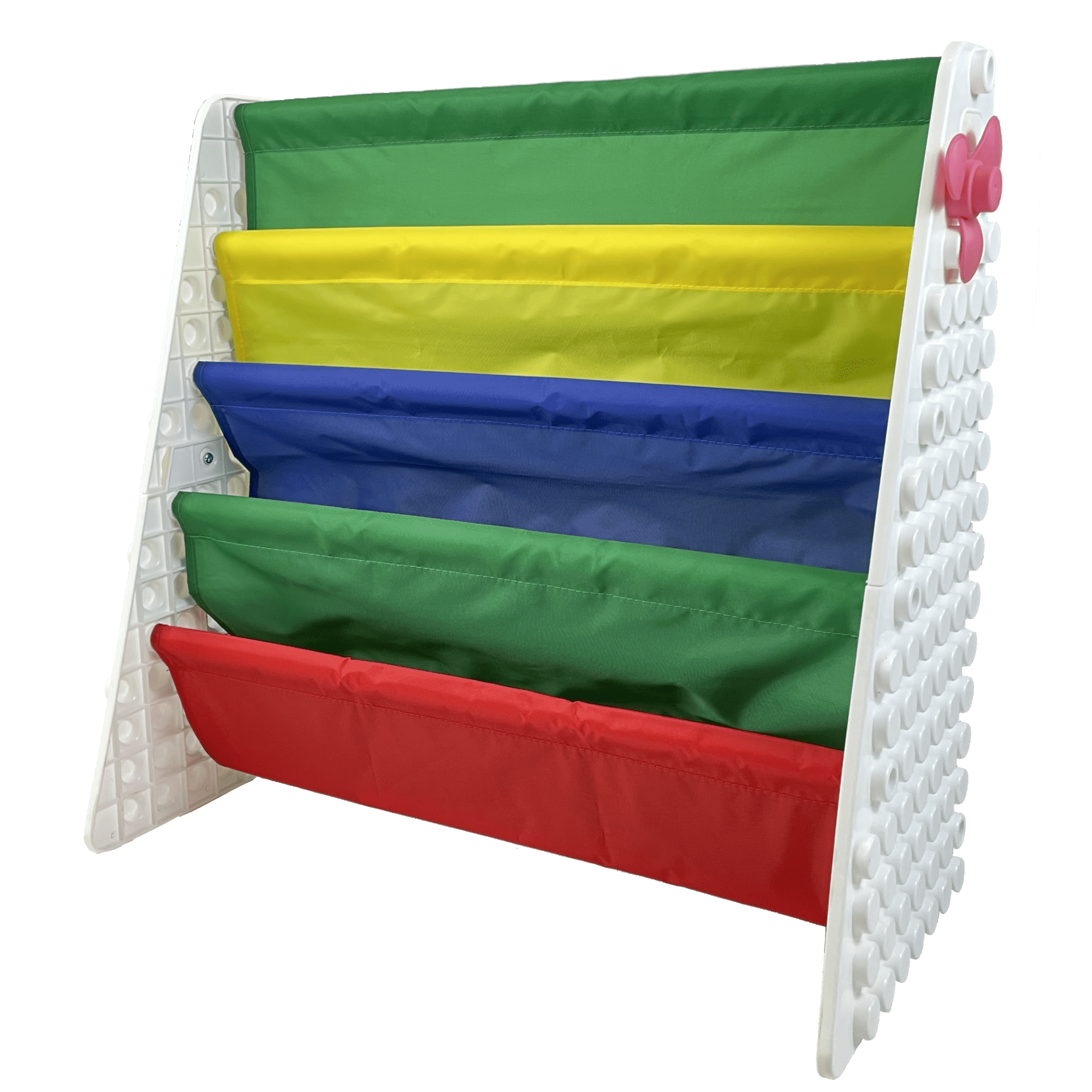 UNiPLAY Kids Plastic Bookcase Display Storage Rack, 4 Tier Bookshelf ...