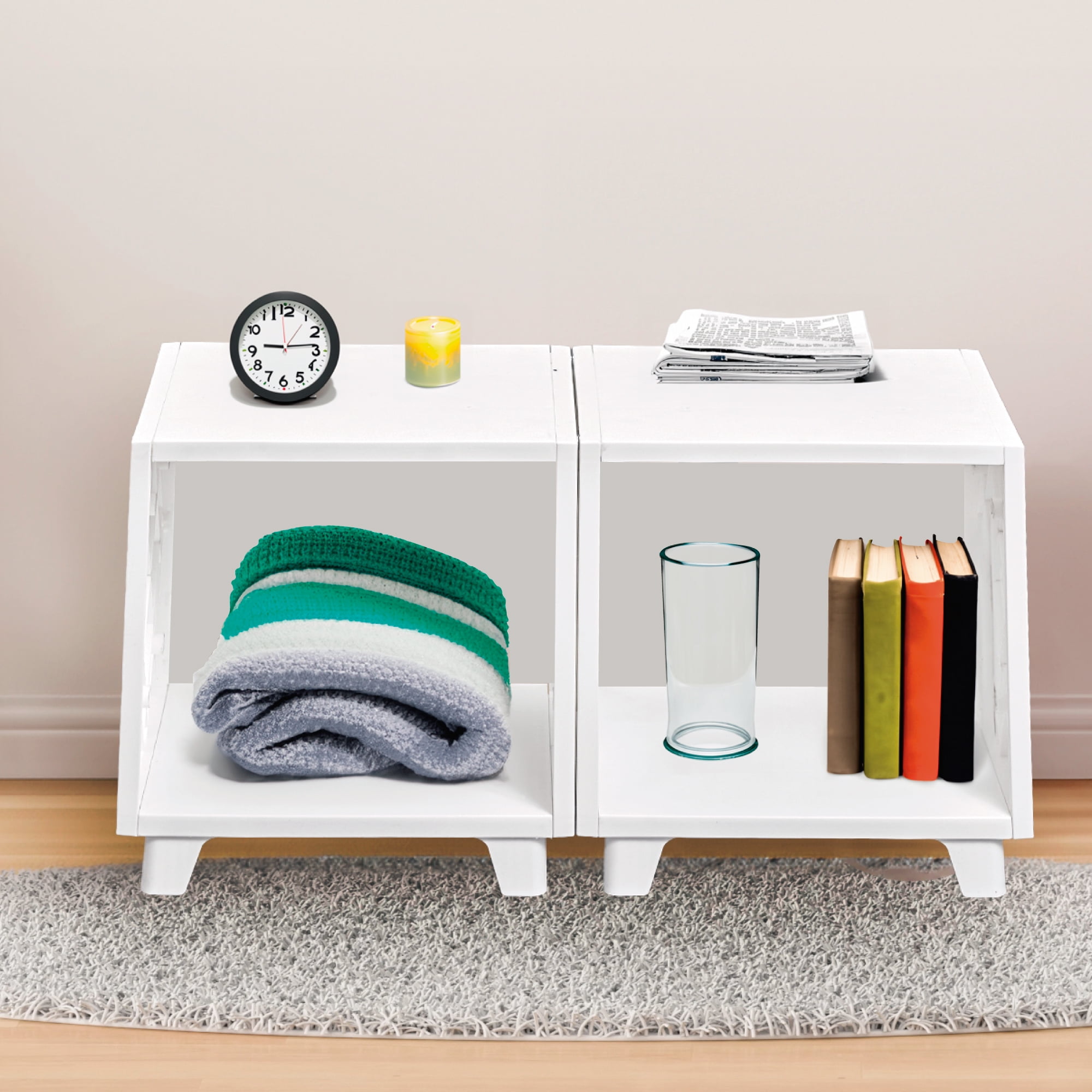 UNiPLAY Modular Bookcase Storage Organizer - 2 Piece - Walmart.com