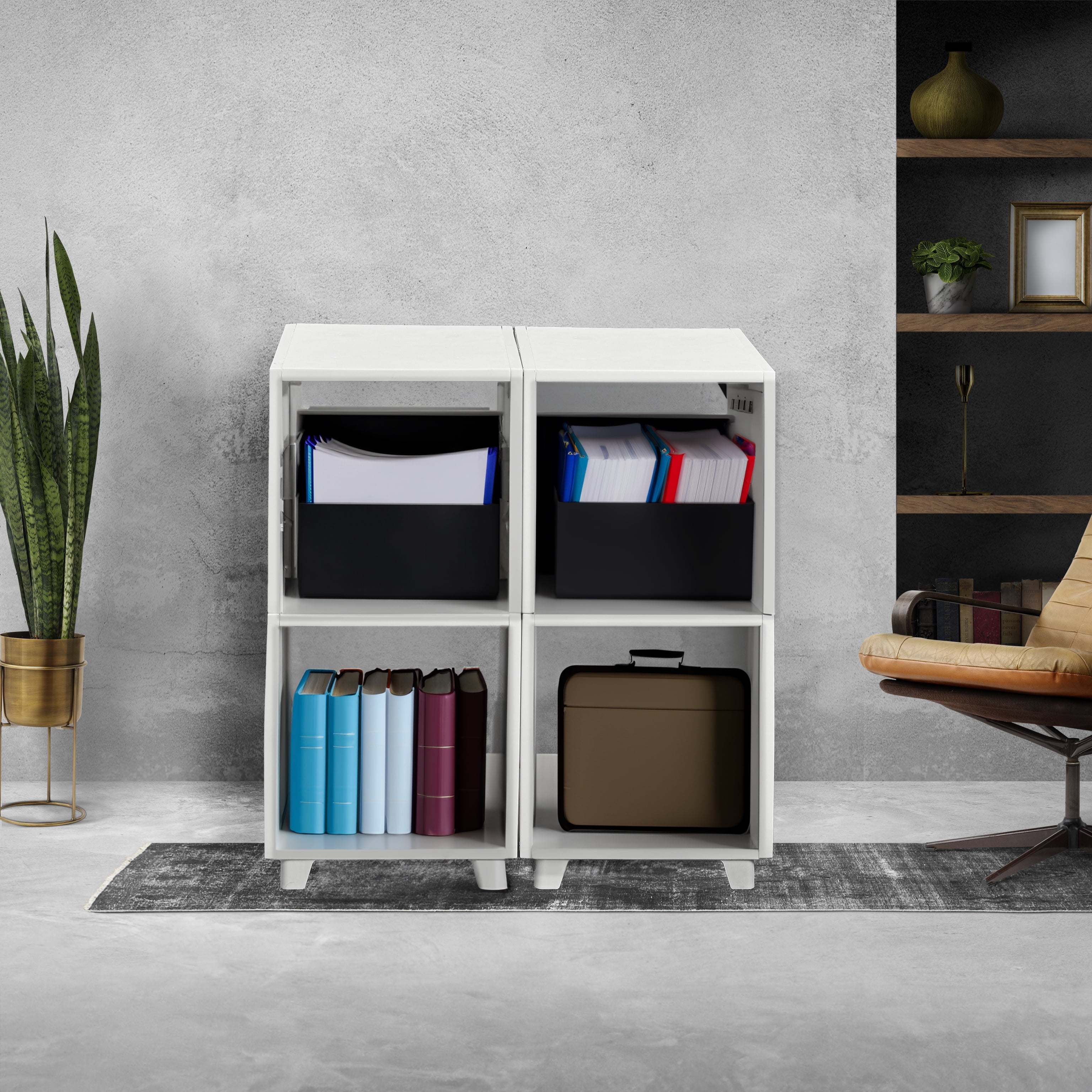 UNiPLAY Modular Cube Storage Organizer – 4 Piece - Walmart.com