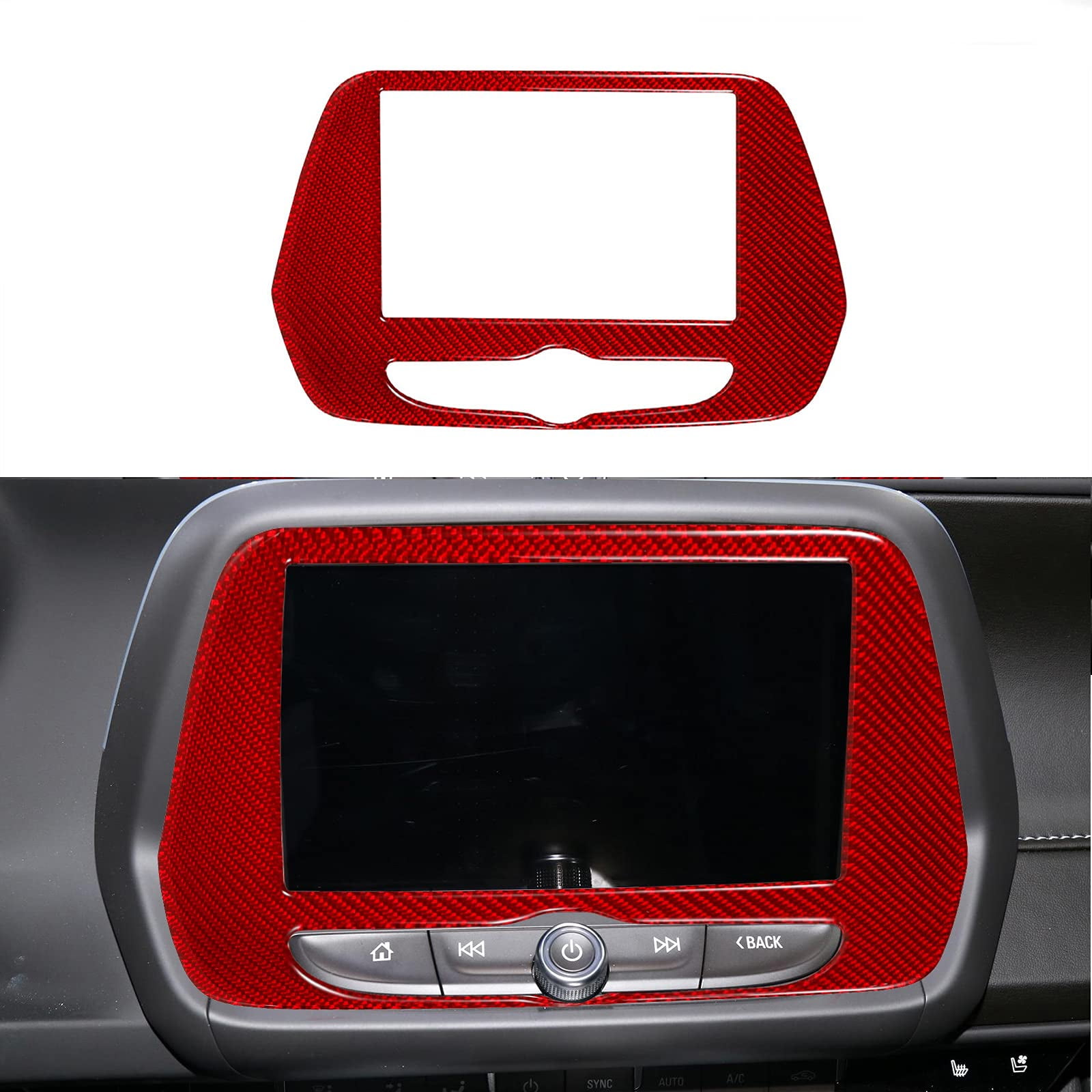 nuoozy Compatible with Center Console Display Screen Frame Cover Trim ...